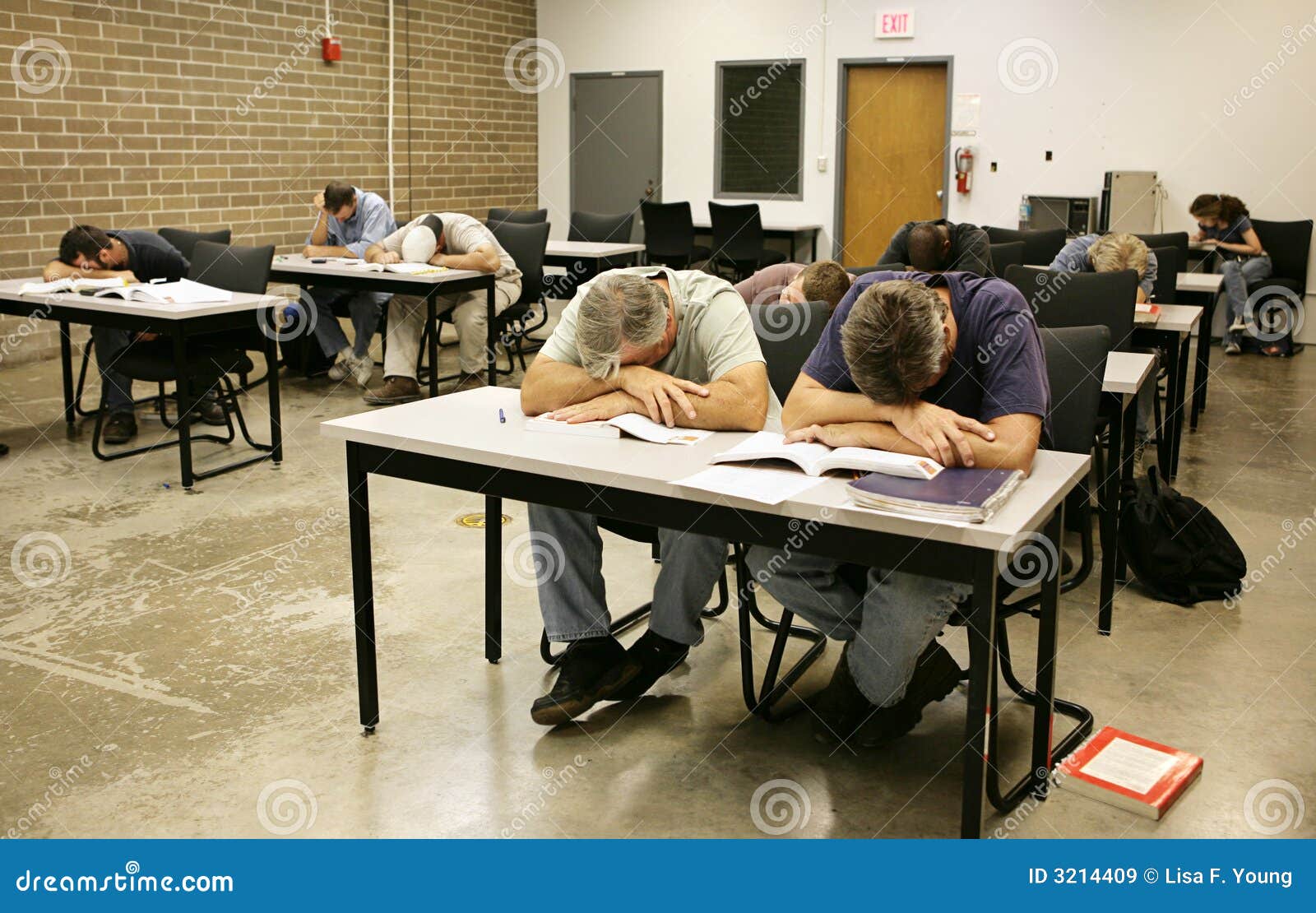 Adult Ed - Asleep in Class stock image. Image of career - 3214409