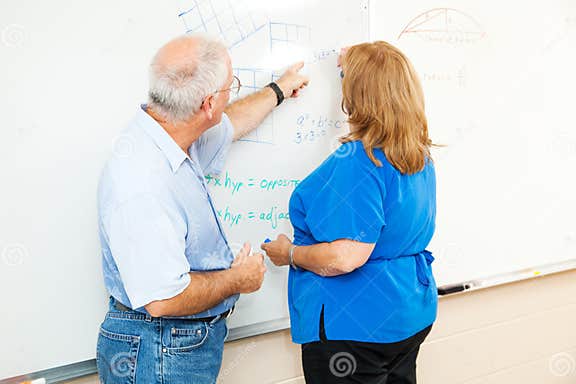 Adult Education - Teaching Math Stock Photo - Image of study, class ...