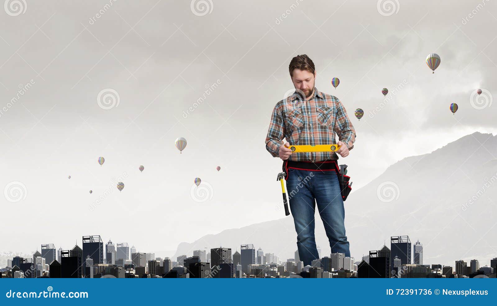 Adult engineer man stock photo. Image of profession, measure - 72391736