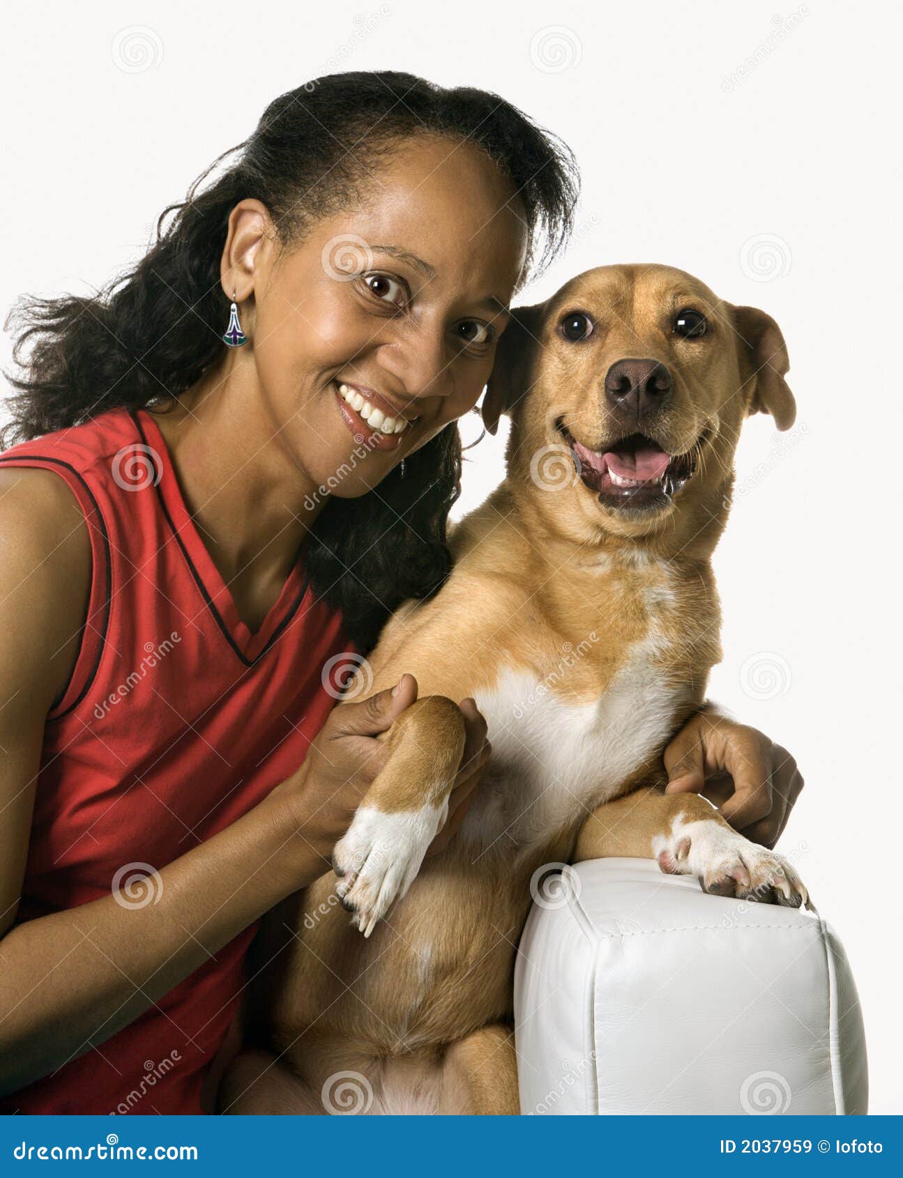 Adult female with dog. stock image. Image of prime, colour - 2037959