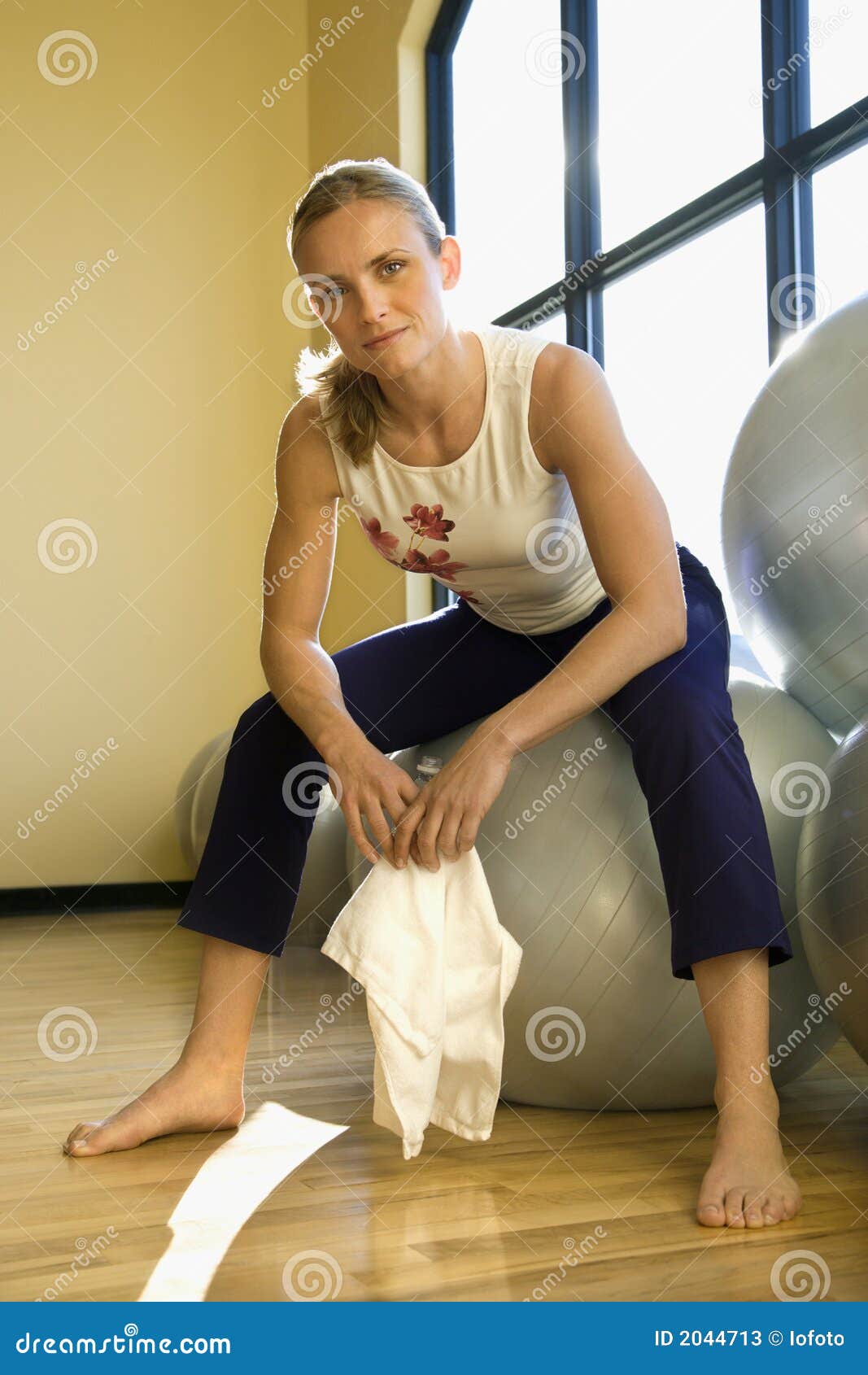 Adult female at gym. stock image. Image of color, viewer - 2044713
