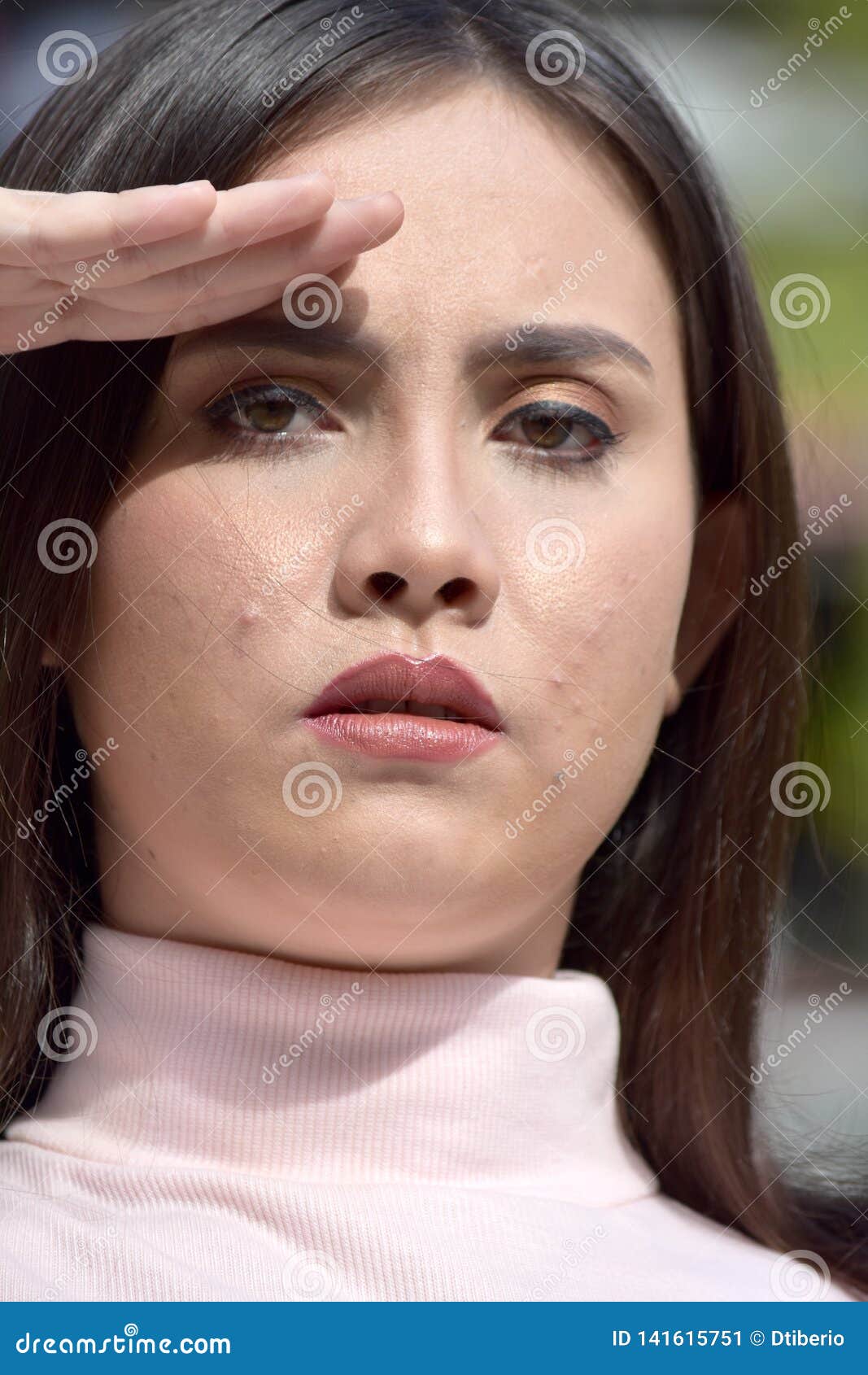 An Adult Female Saluting stock image. Image of females - 141615751