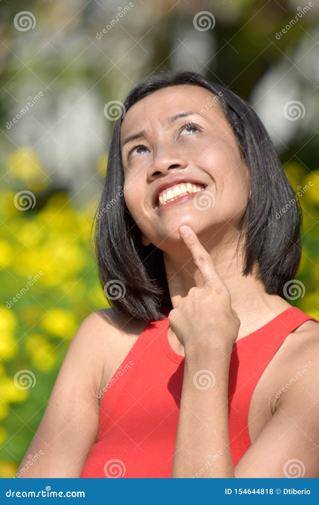 An Adult Female Thinking stock photo. Image of grownup - 154644818