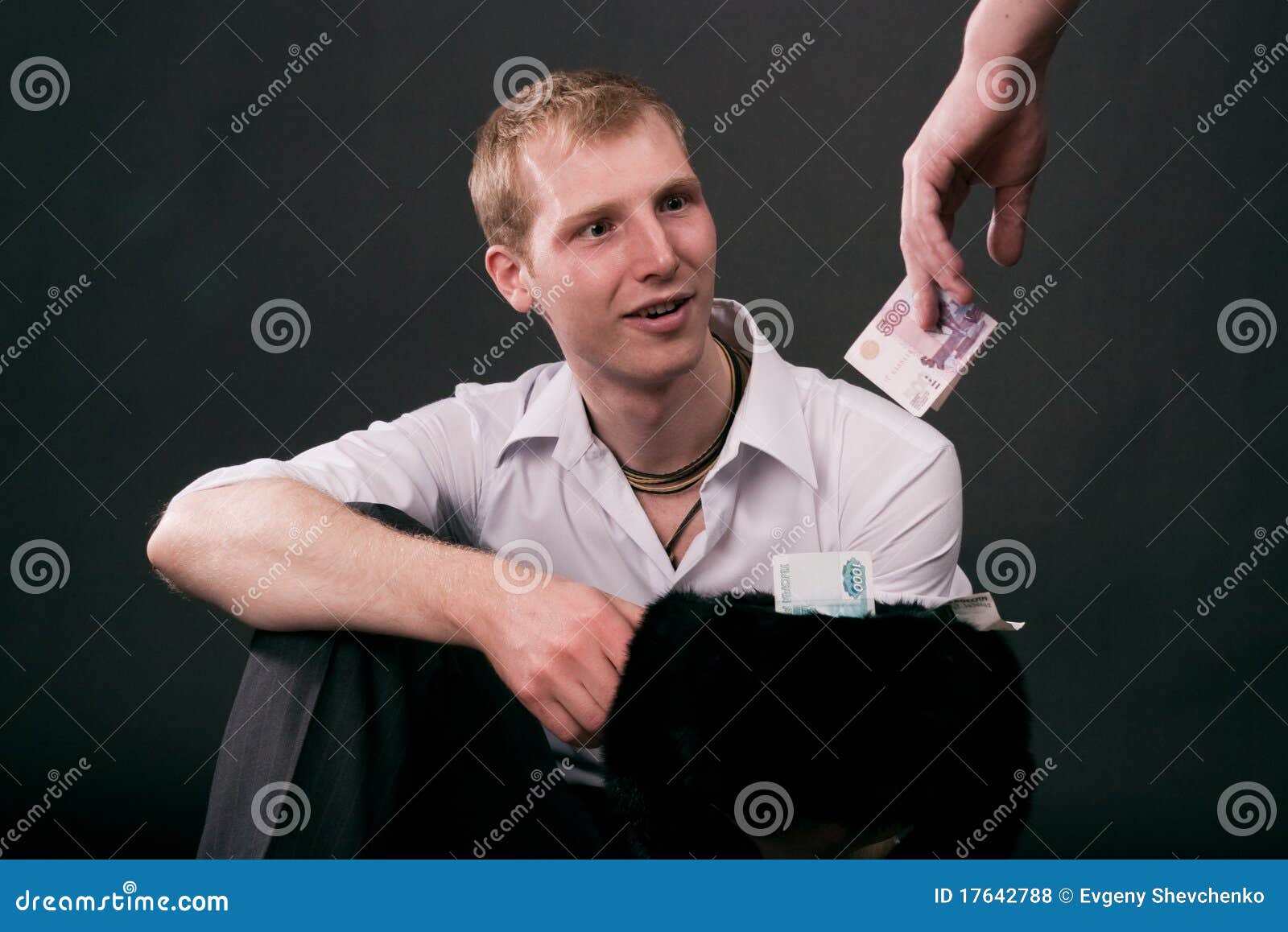 Adult guy give money stock photo. Image of sight, give - 17642788