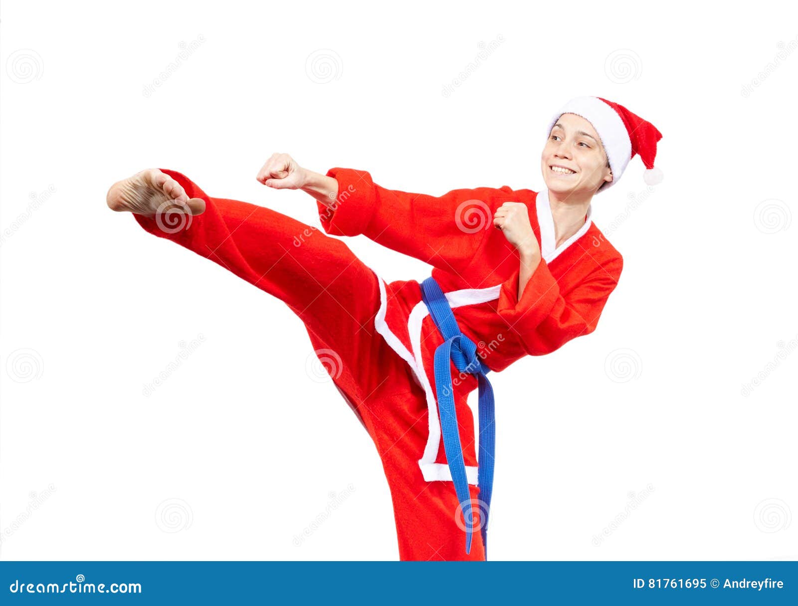The Adult Karateka is Beating Kick Leg Stock Image - Image of kick ...