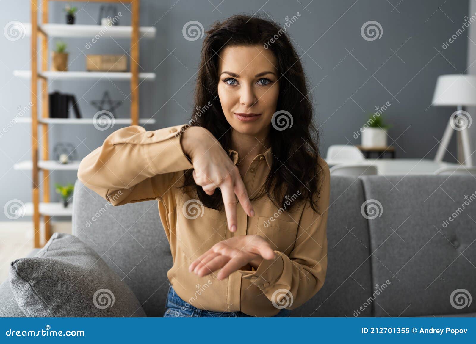 Adult Learning Sign Language Stock Image - Image of scissor, people ...