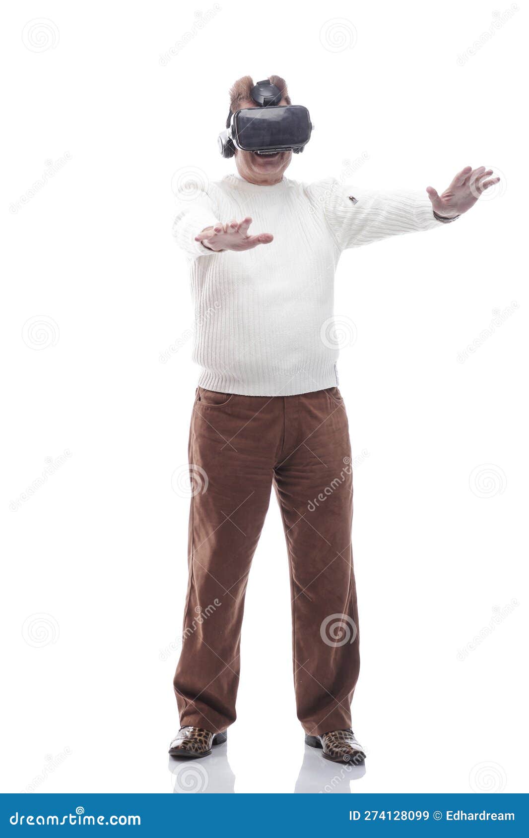 Adult Male Looking with Interest through Virtual Reality Glasses Stock ... Adult Male Looking with Interest through Virtual Reality Glasses Stock ...