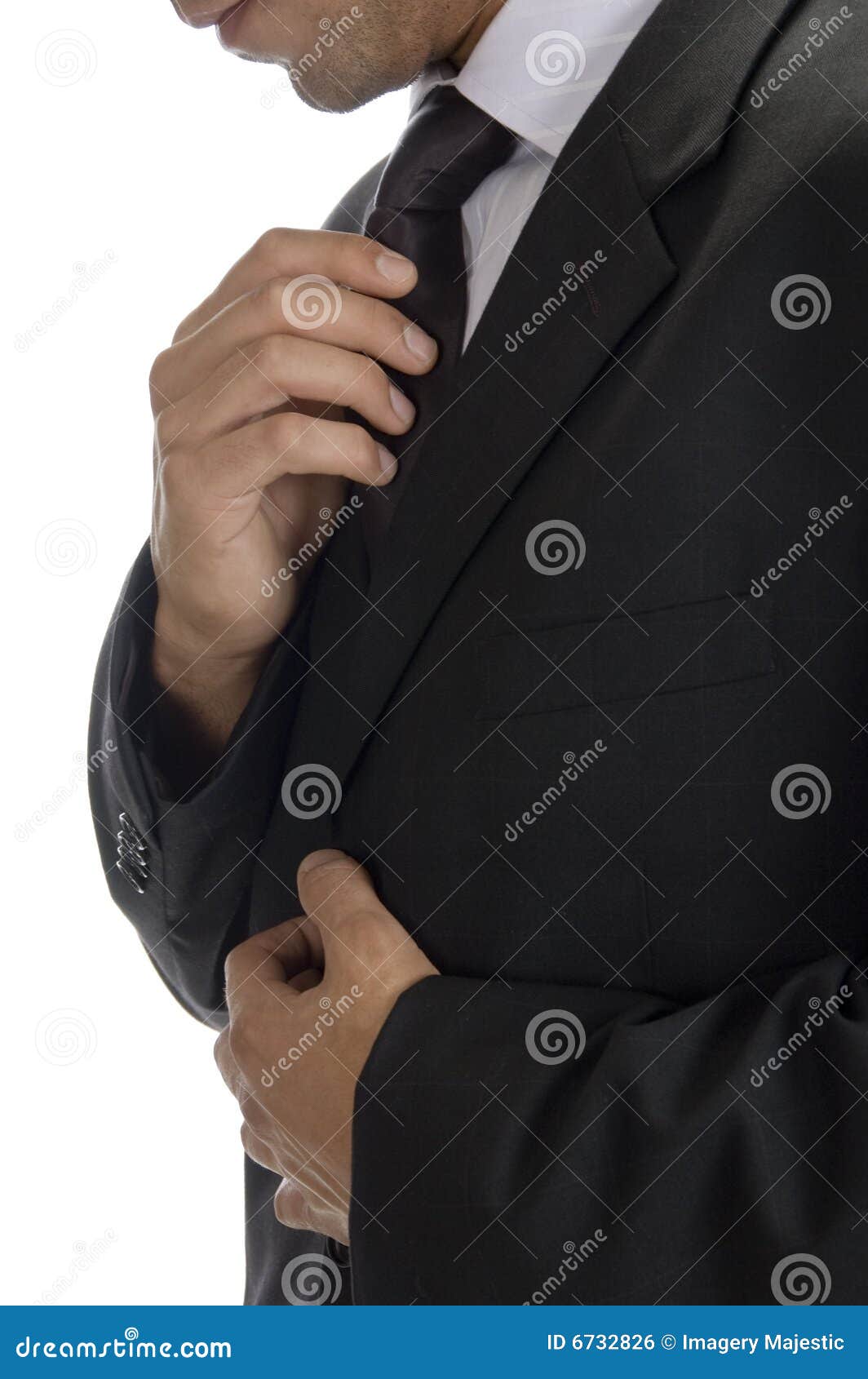 Adult man fastening tie stock photo. Image of successful - 6732826