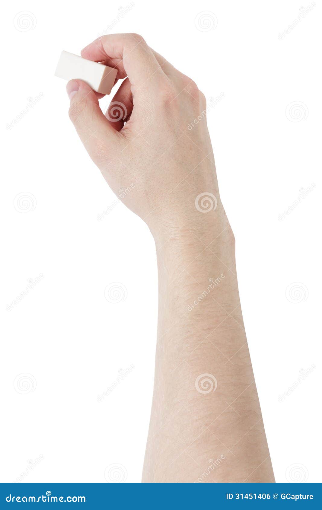 Adult Man Hand Erasing Something With Eraser Royalty Free Stock Image ...