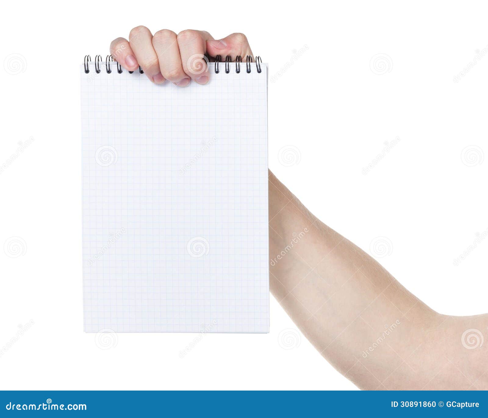 Adult Man Hand Holding Notebook on a Spring Stock Photo - Image of ...