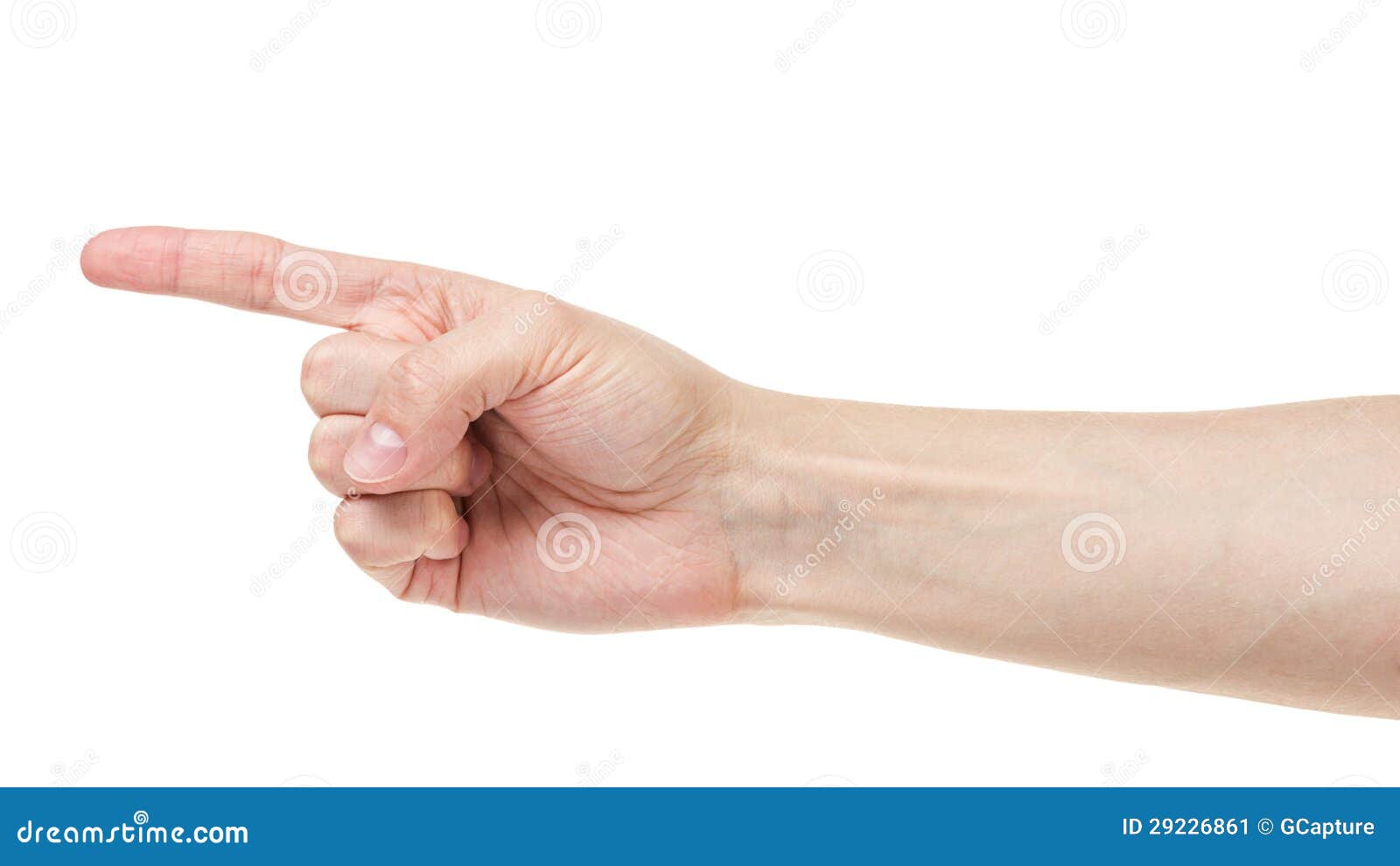 Adult man hand pointing stock image. Image of pointing - 29226861