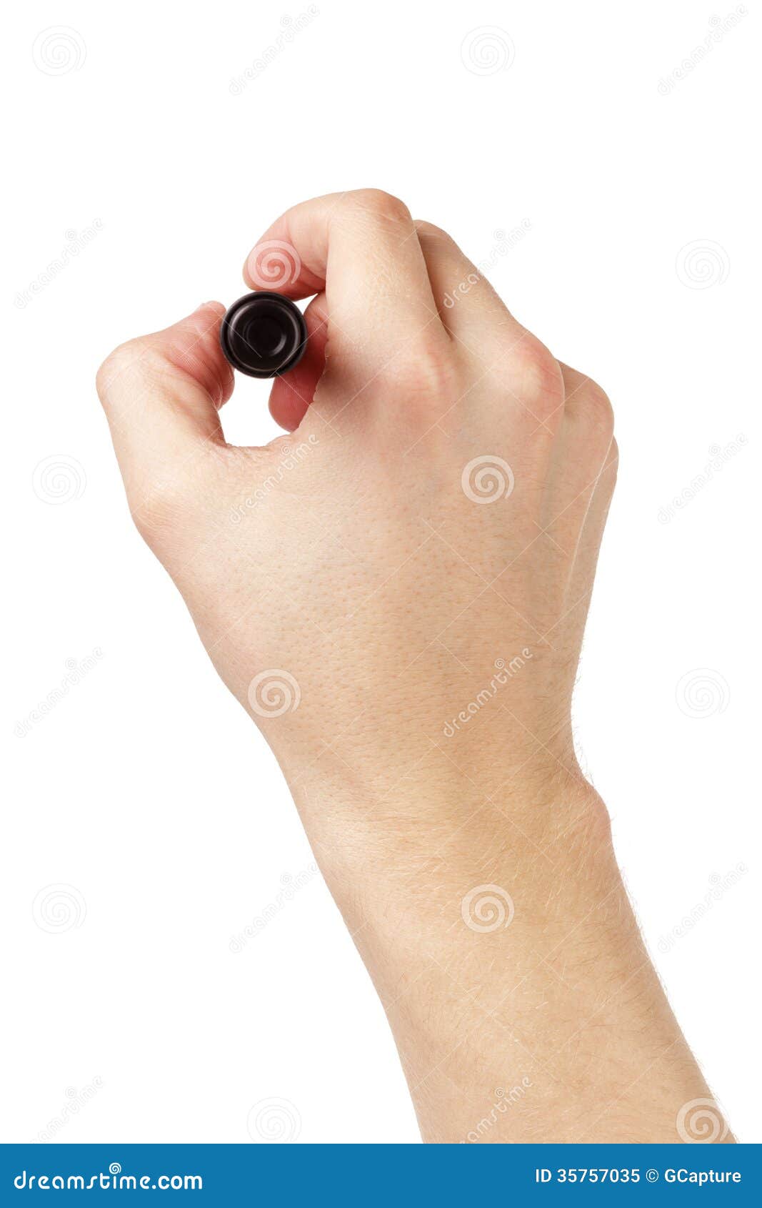 Adult Man Hand To Write Something on White Board Stock Image - Image of ...