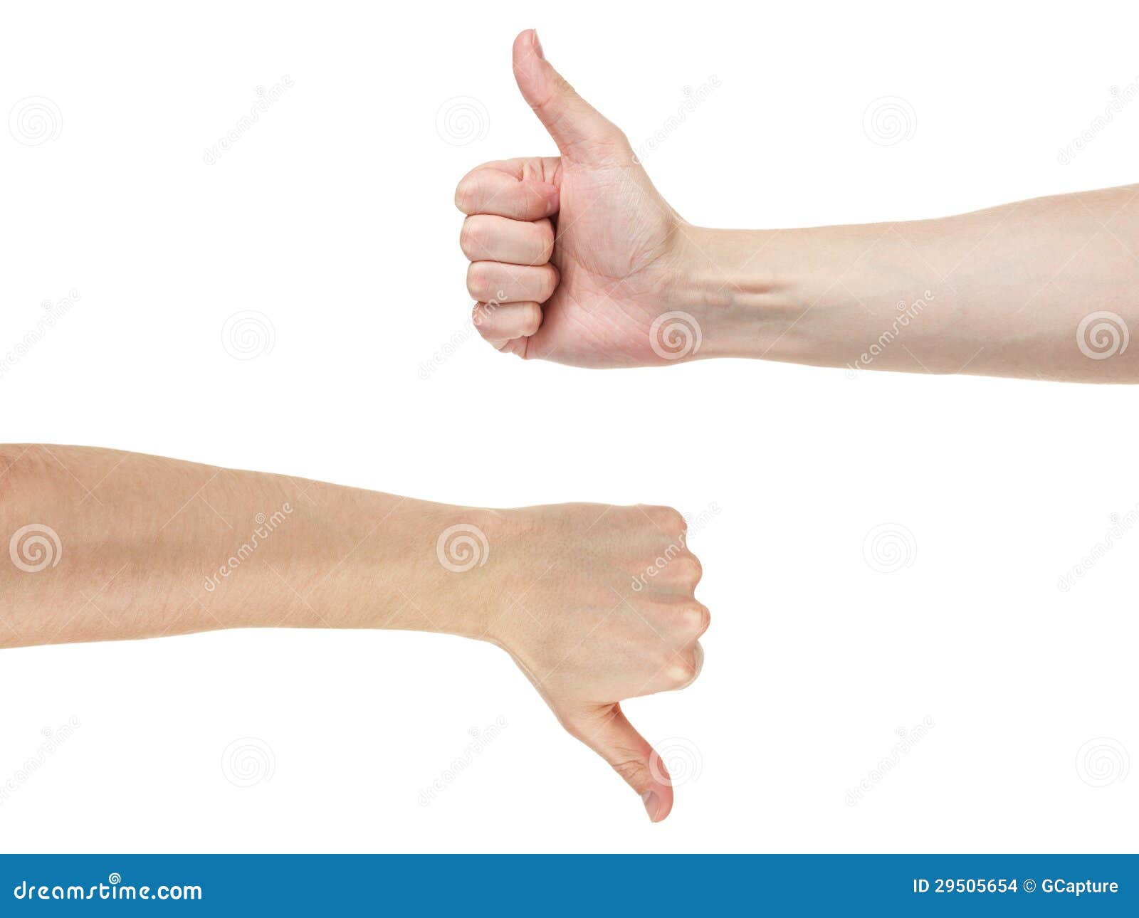 Adult Man Hands Shows Like and Dislike Stock Photo - Image of ...
