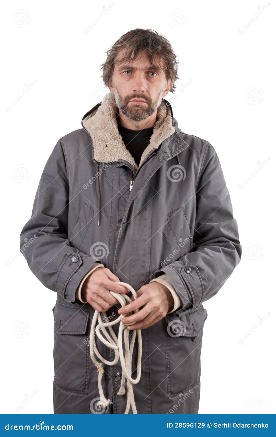 Adult man holding rope stock image. Image of announce - 28596129