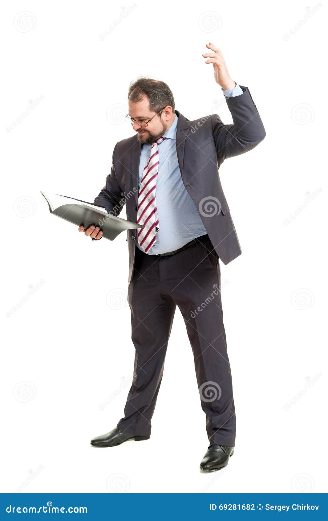 The Adult Man Holds the Folder Stock Photo - Image of professional ...