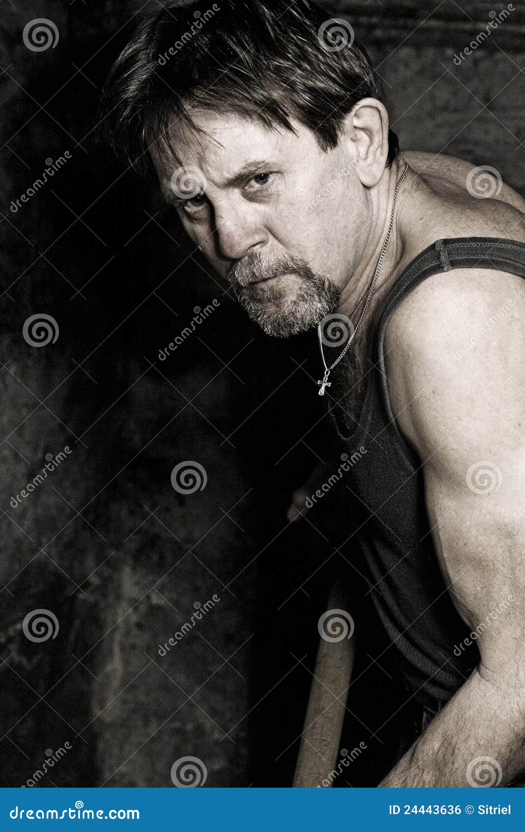 Adult man in mine stock photo. Image of senior, muscle - 24443636