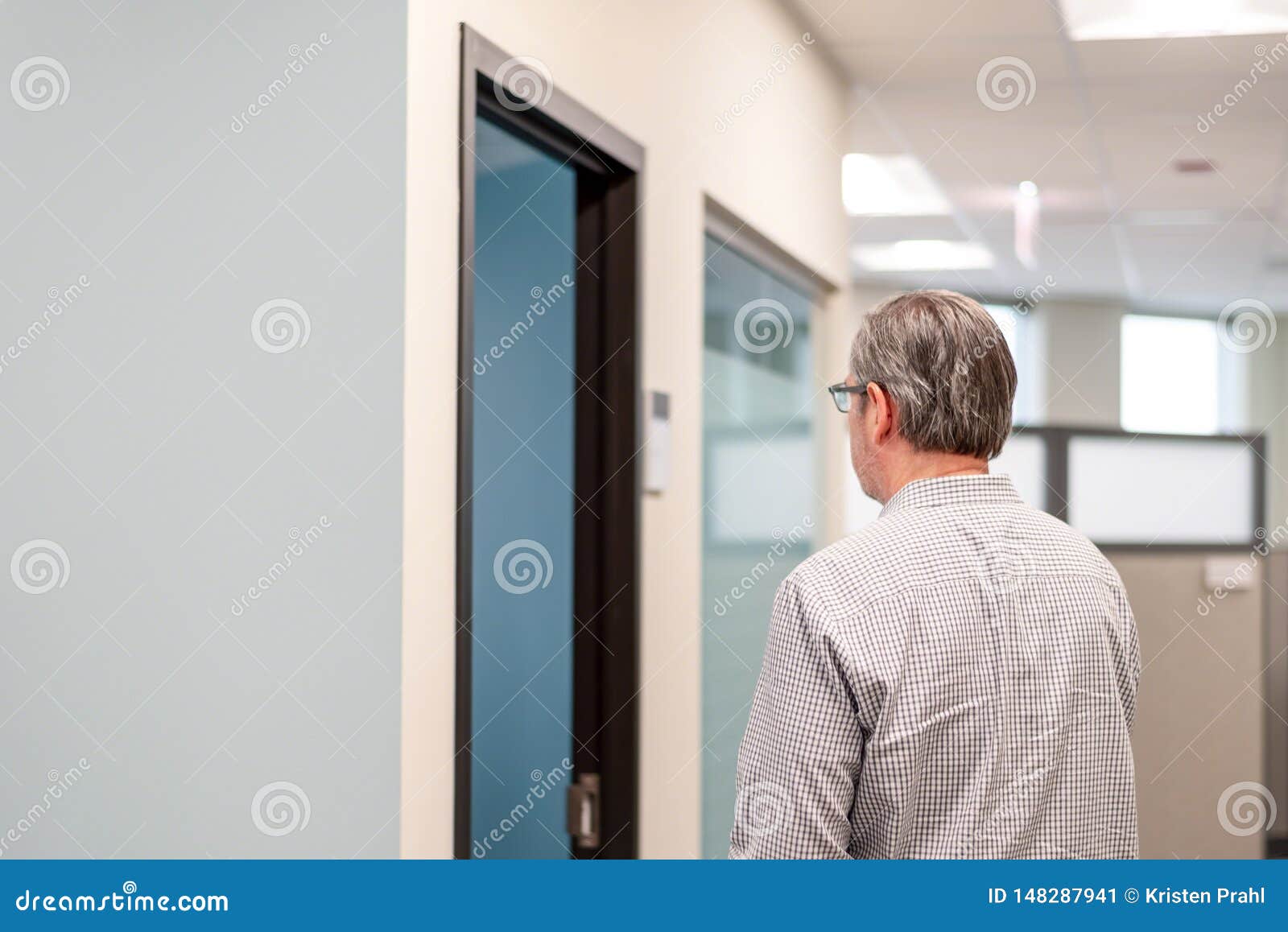 Adult Man in Office Setting Stock Image - Image of mature, concept ...
