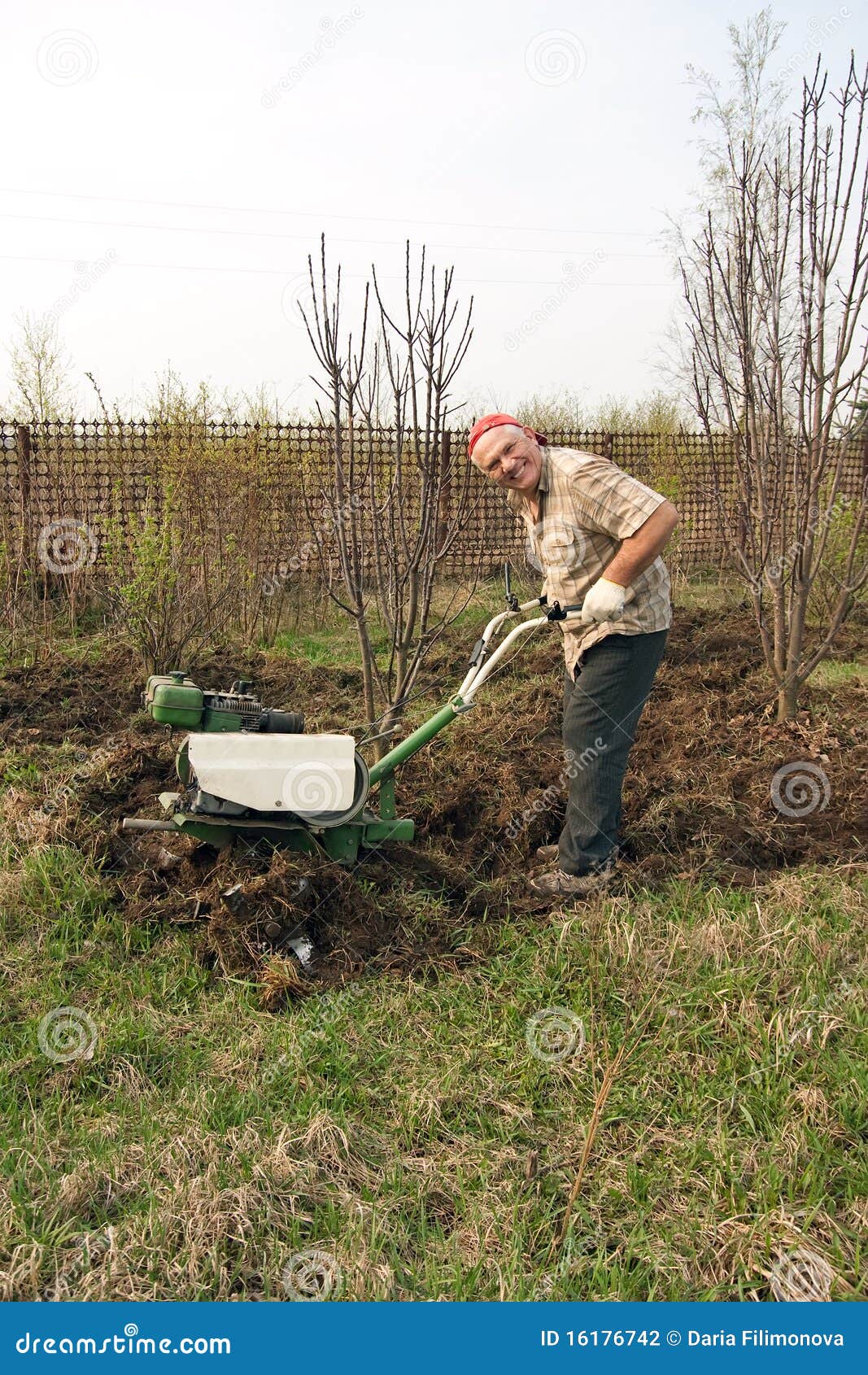 Adult man plowing stock photo. Image of plow, cultivator - 16176742