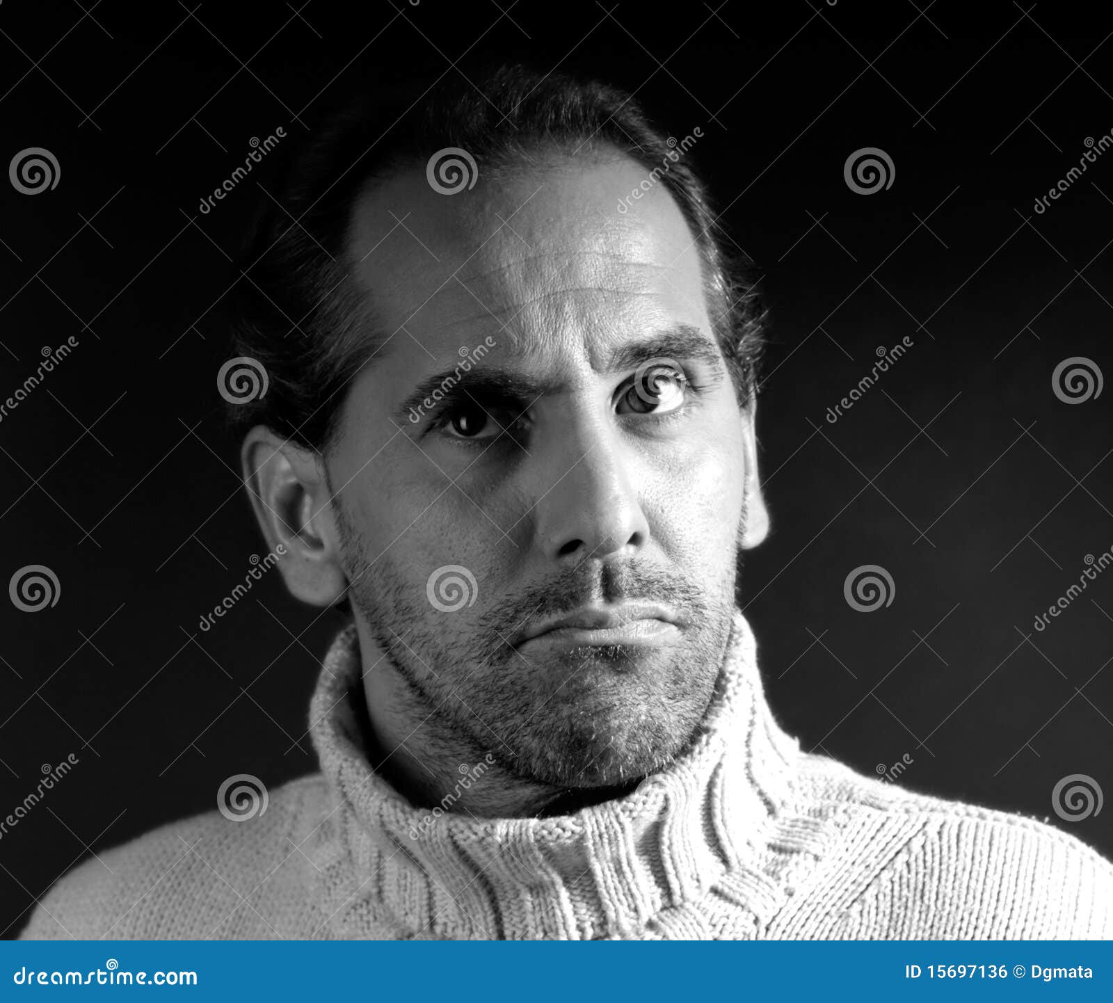 Adult Man Portrait Wondering Expression Stock Photo - Image of calm ...