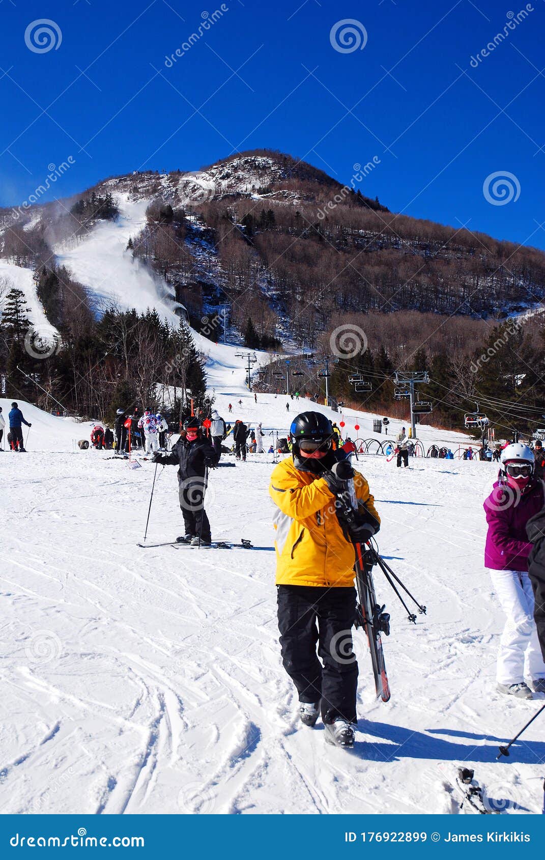 An Adult Man Takes a Break from Skiing Editorial Stock Image - Image of ...