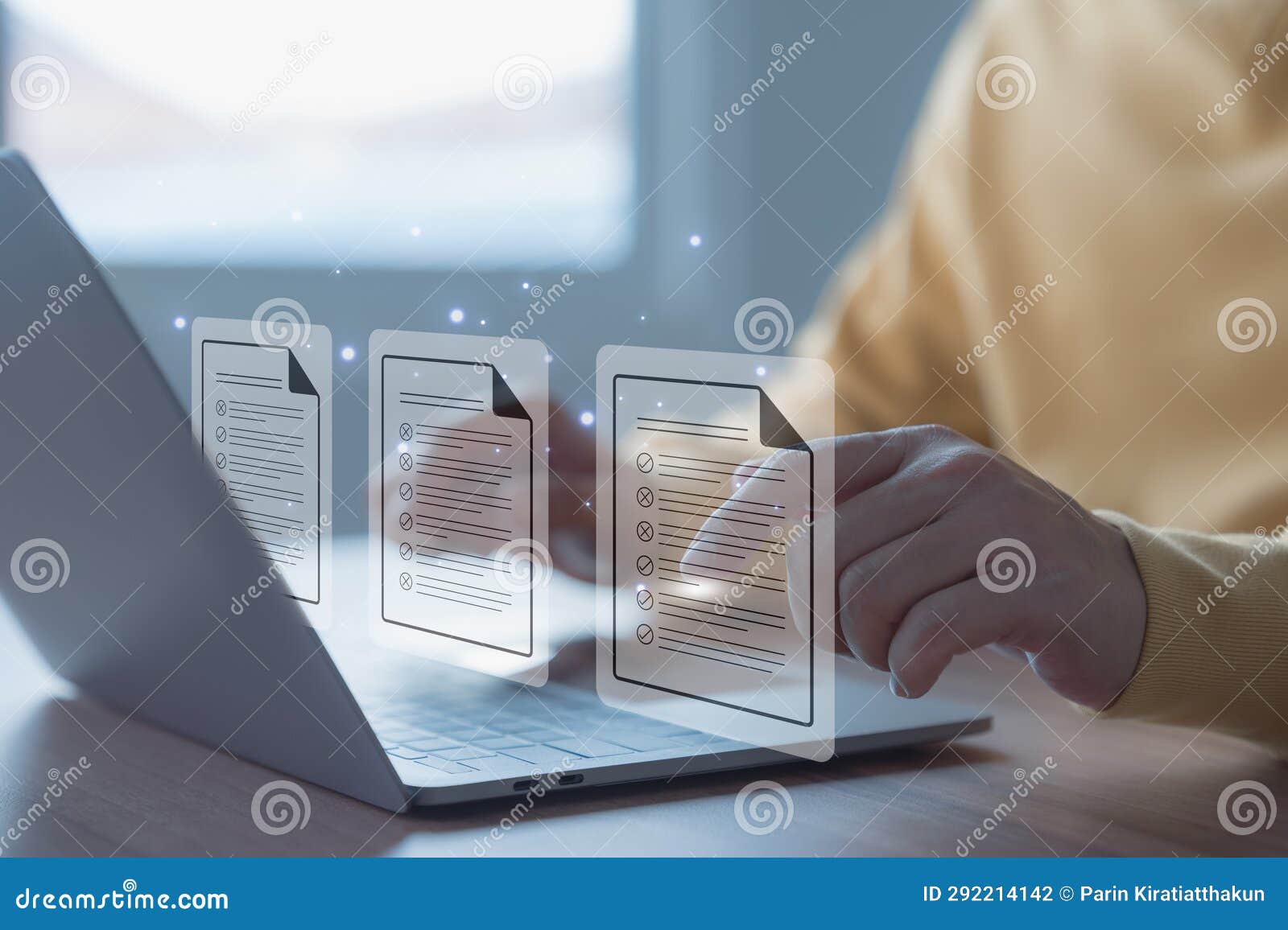 Adult Man Using Laptop Computer with Virtual Screen Contact ... Adult Man Using Laptop Computer with Virtual Screen Contact ...