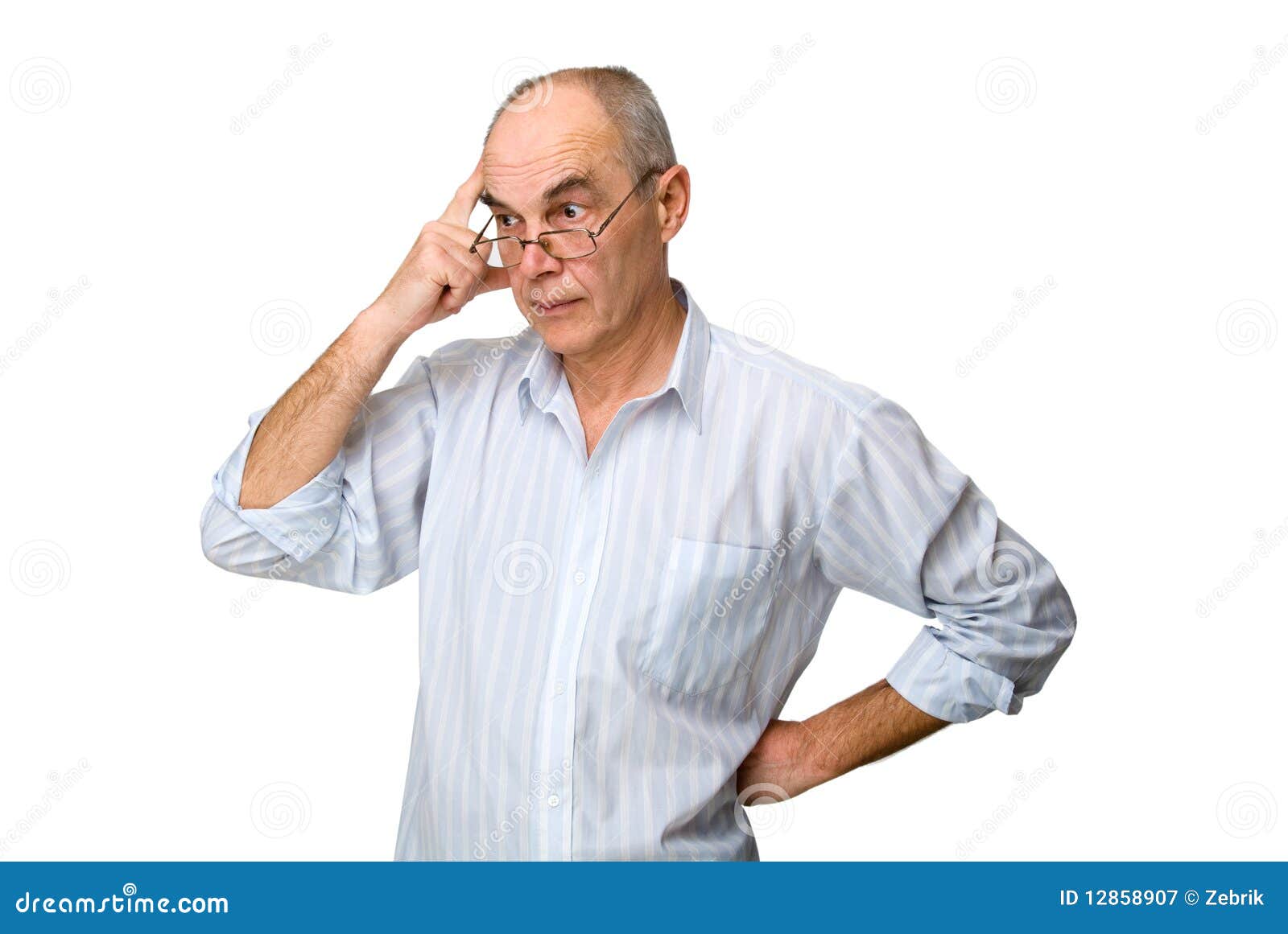 Adult men who got the idea stock image. Image of senior - 12858907