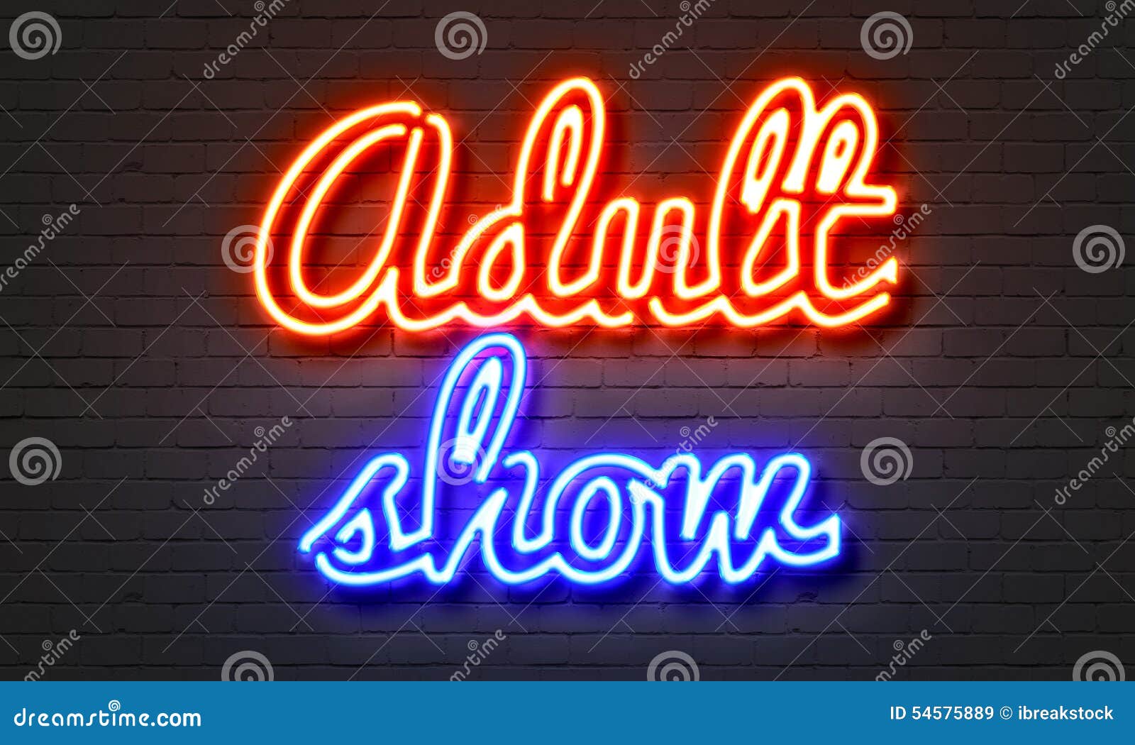 Adult neon sign stock illustration. Illustration of neon - 54575889