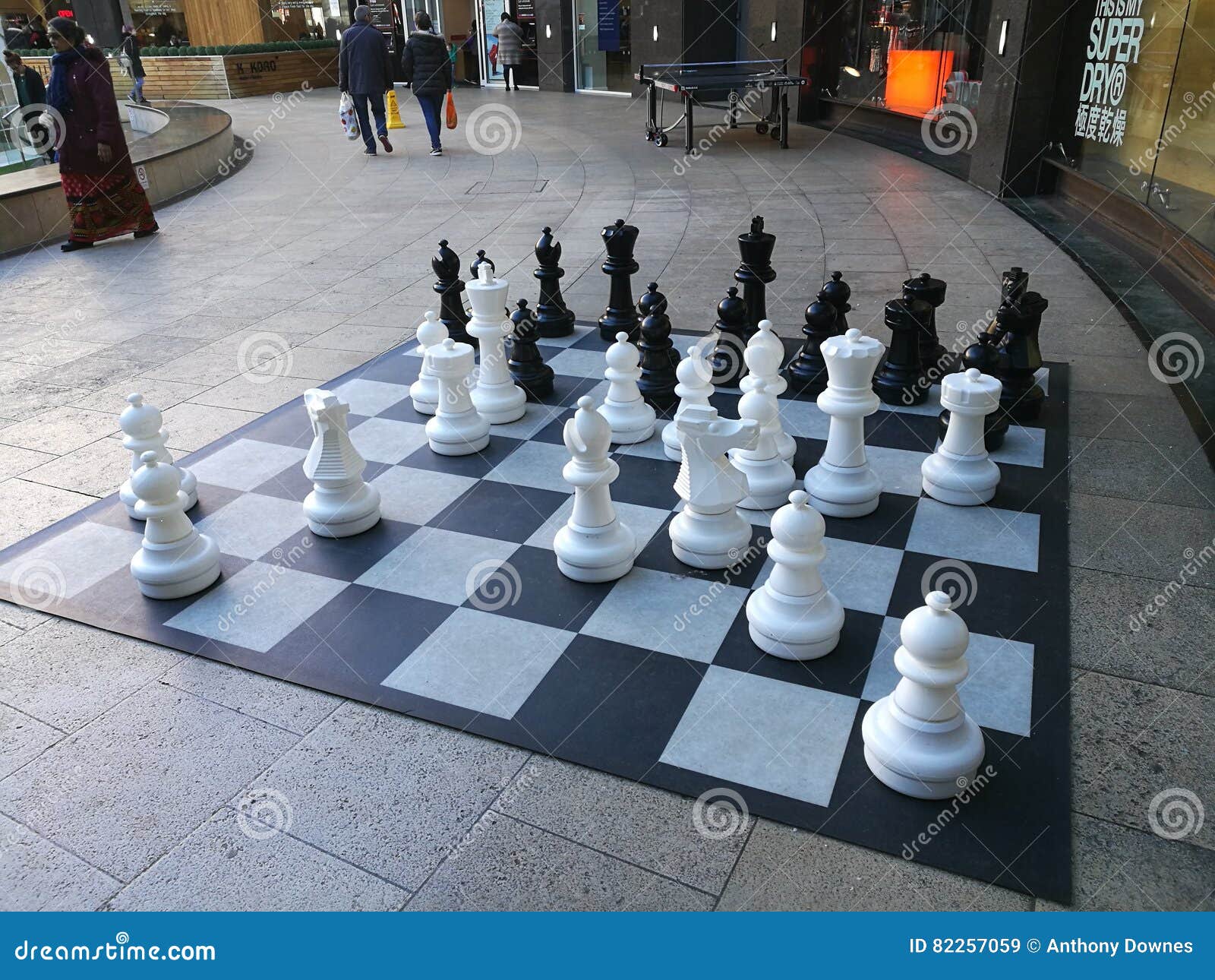 Adult-sized Chess set editorial stock image. Image of sized - 82257059