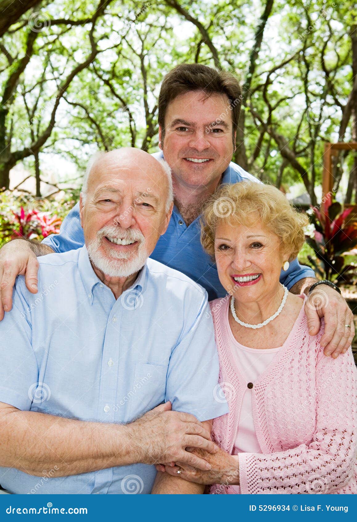 Adult Son & Elderly Parents Stock Photo - Image of affection, family ...