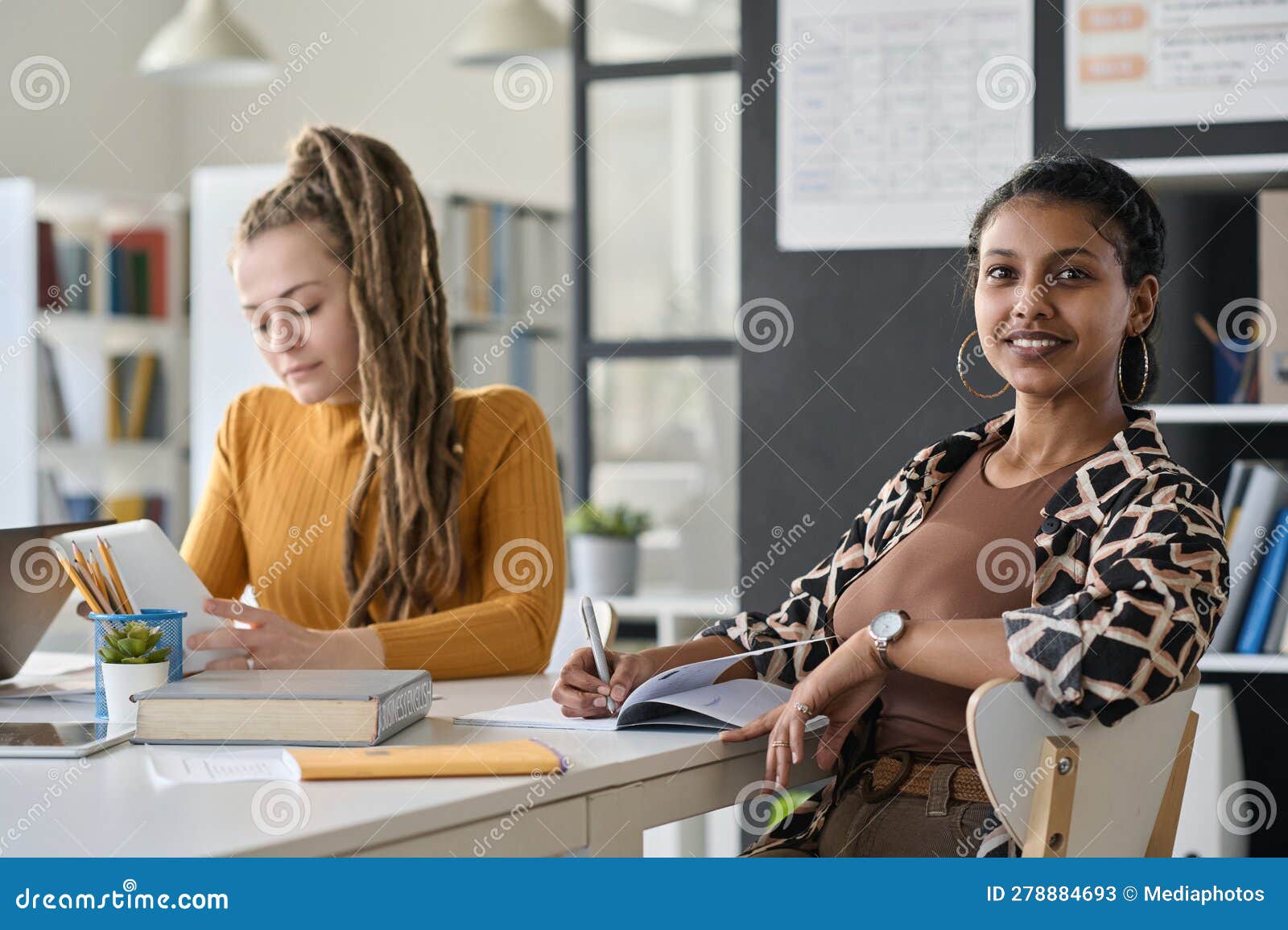Adult Student Studying in University Stock Image - Image of young ...