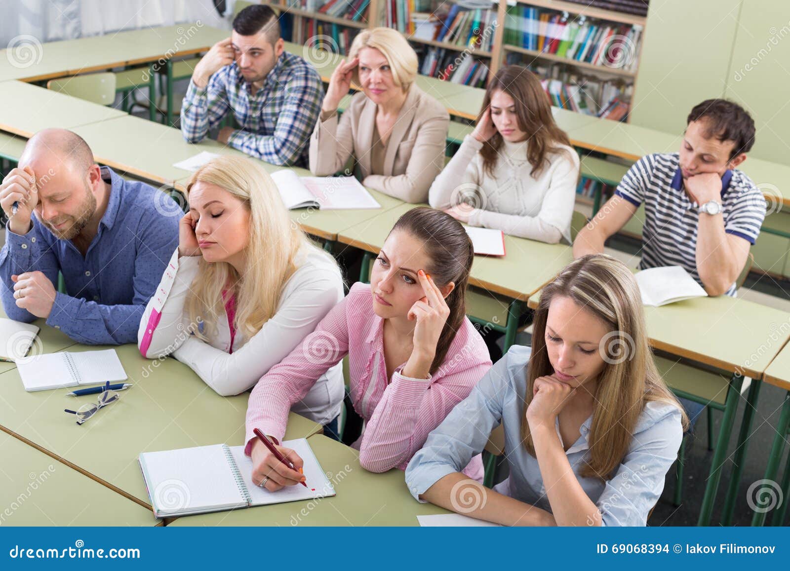 Adult Students in Classroom Stock Photo - Image of lifestyle, indoors ...