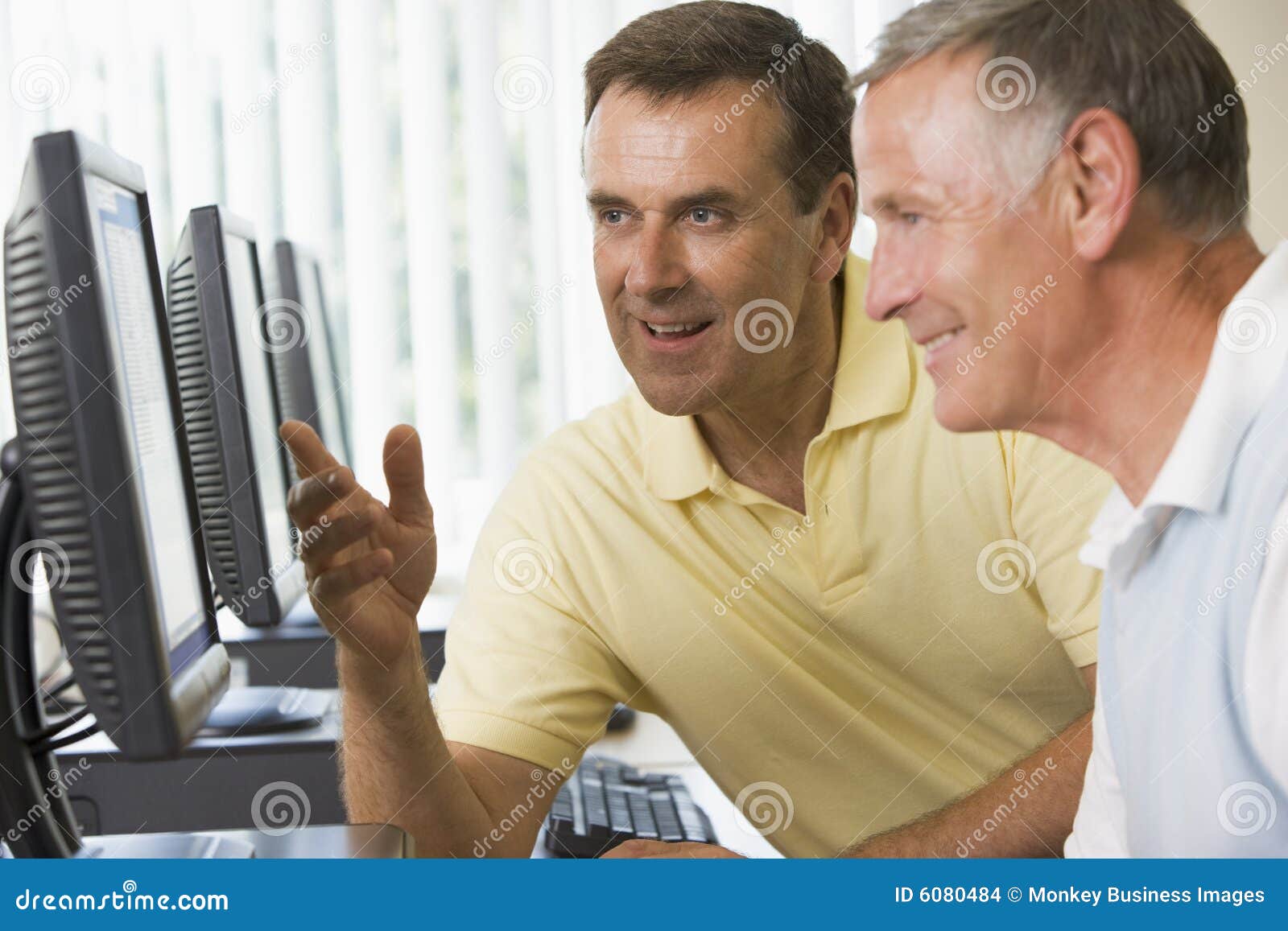 Adult Students Working on Computers Stock Photo - Image of cooperation ...