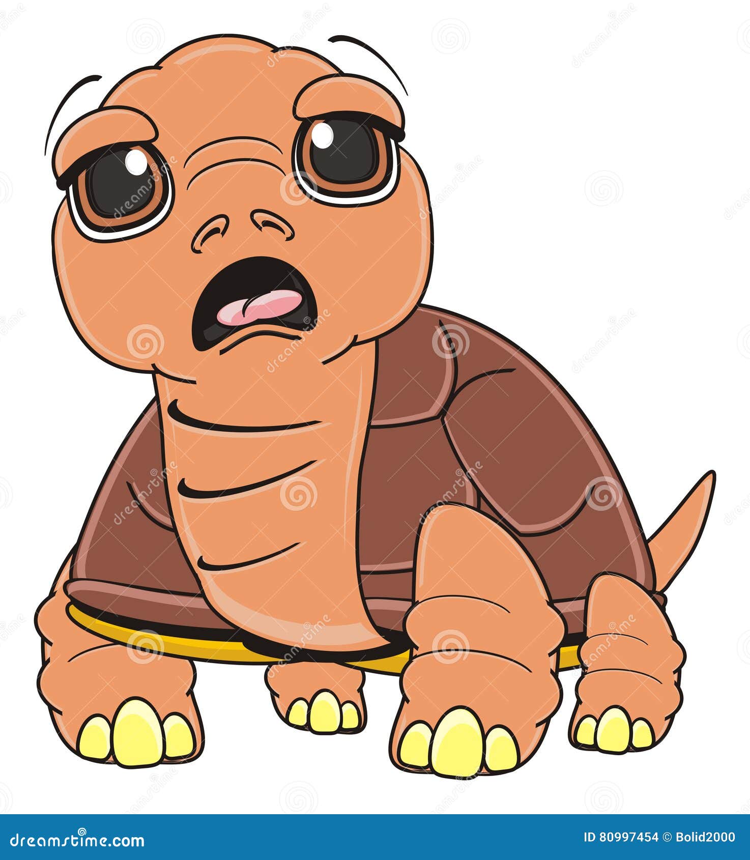 Adult surprise turtle stock illustration. Illustration of comic - 80997454