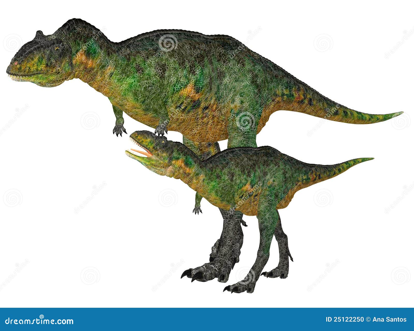 Adult and Young Aucasaurus stock illustration. Illustration of juvenile ...