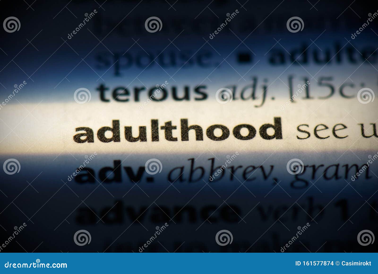 Adulthood stock photo. Image of closeup, etymology, adulthood - 161577874