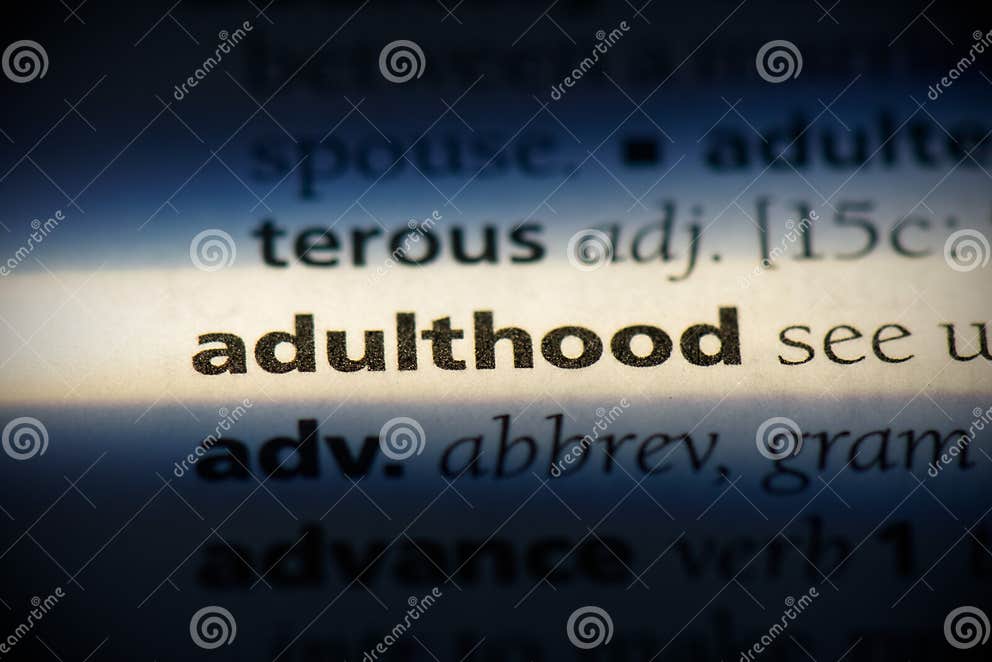 Adulthood stock photo. Image of closeup, etymology, adulthood - 161577874