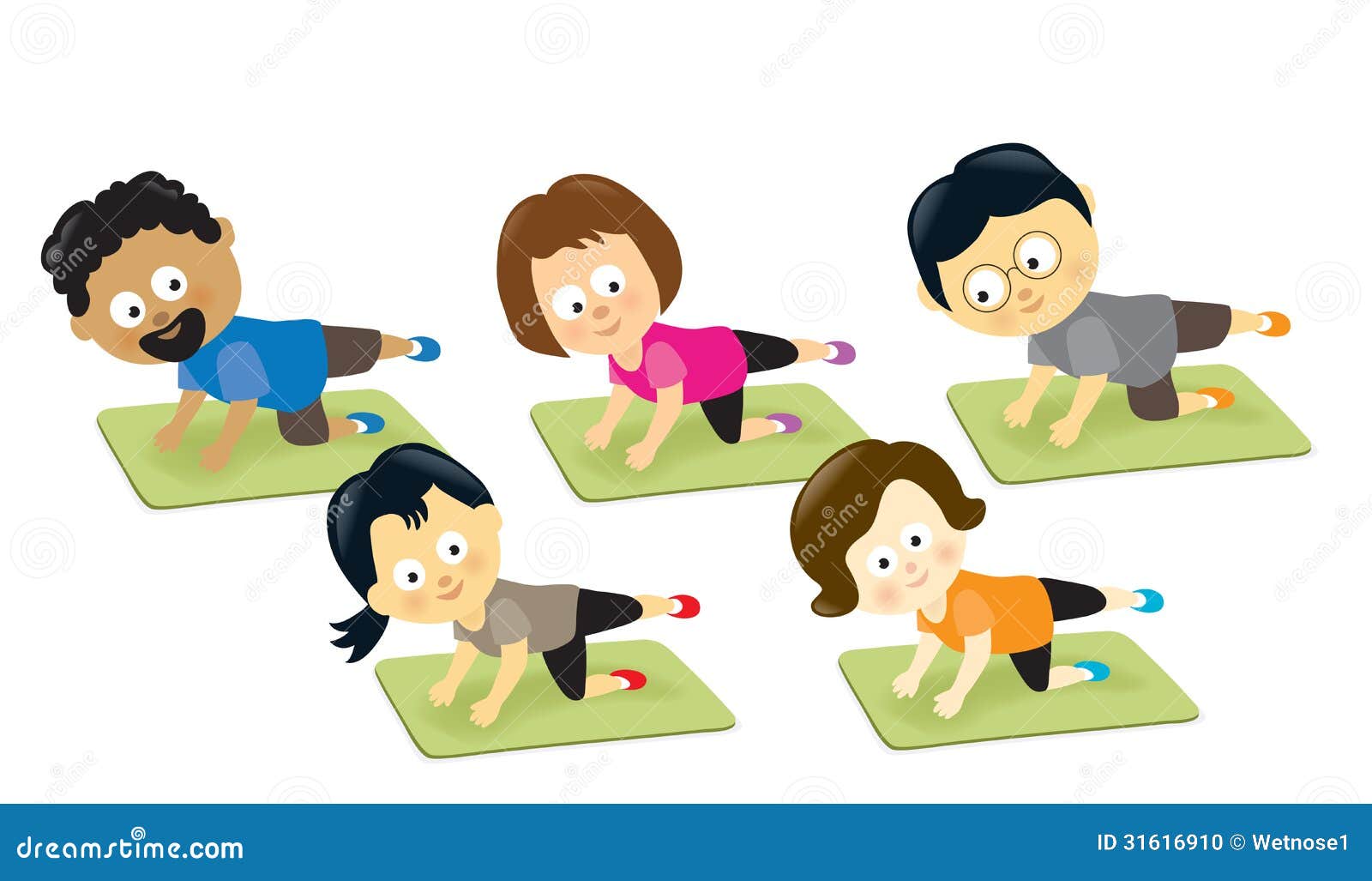 Adults Exercising Vector Illustration | CartoonDealer.com #31616868