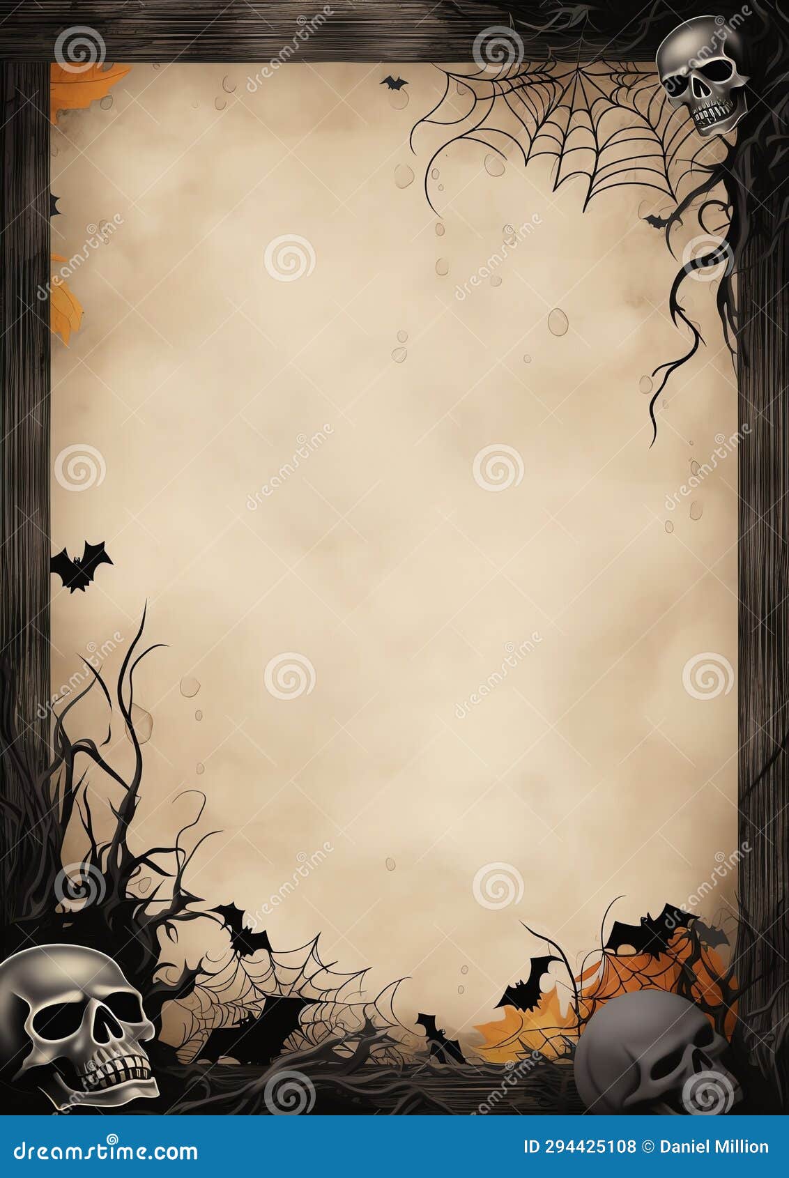 Adults in Halloween Costume Halloween Frame Border Stock Illustration ...