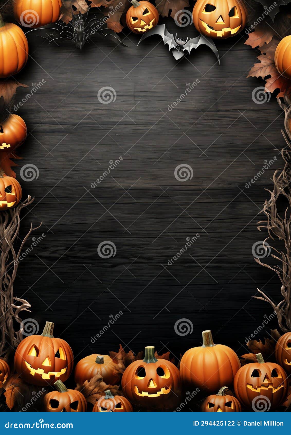 Adults in Halloween Costume Halloween Frame Border Stock Illustration ...
