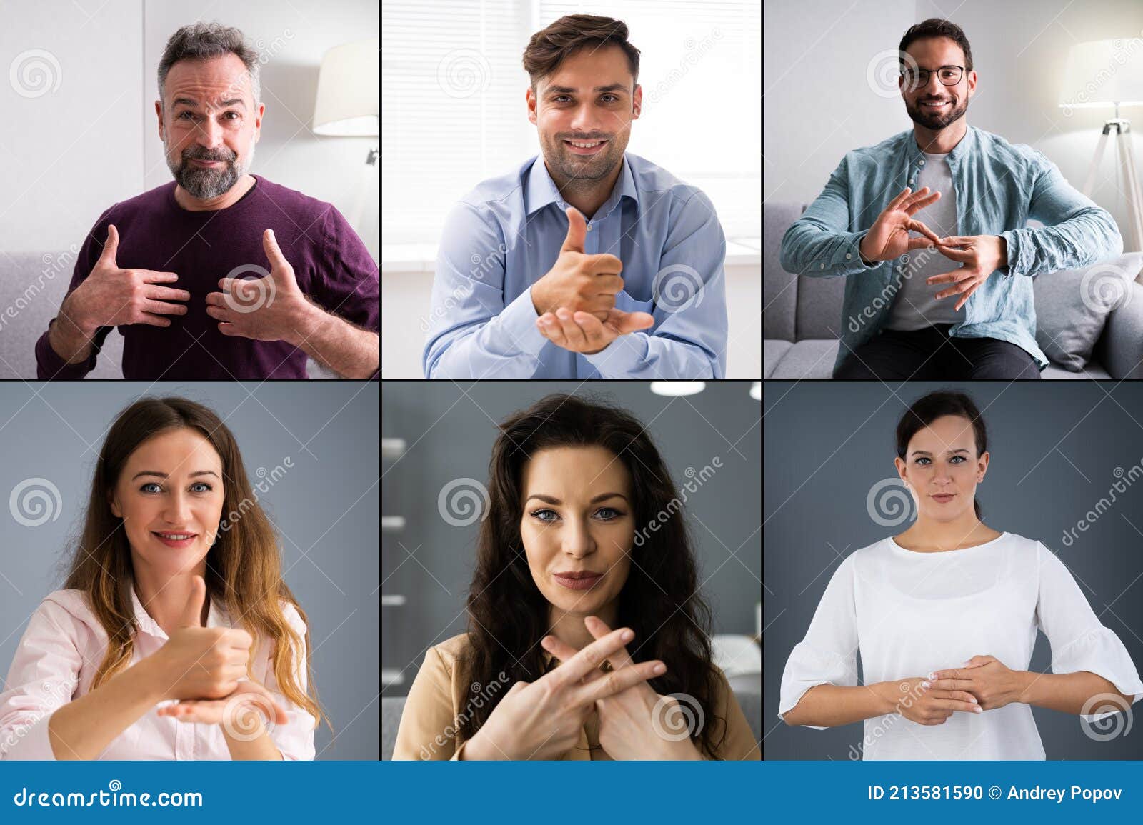 Learning Sign Language For Deaf People Stock Photo | CartoonDealer.com ...