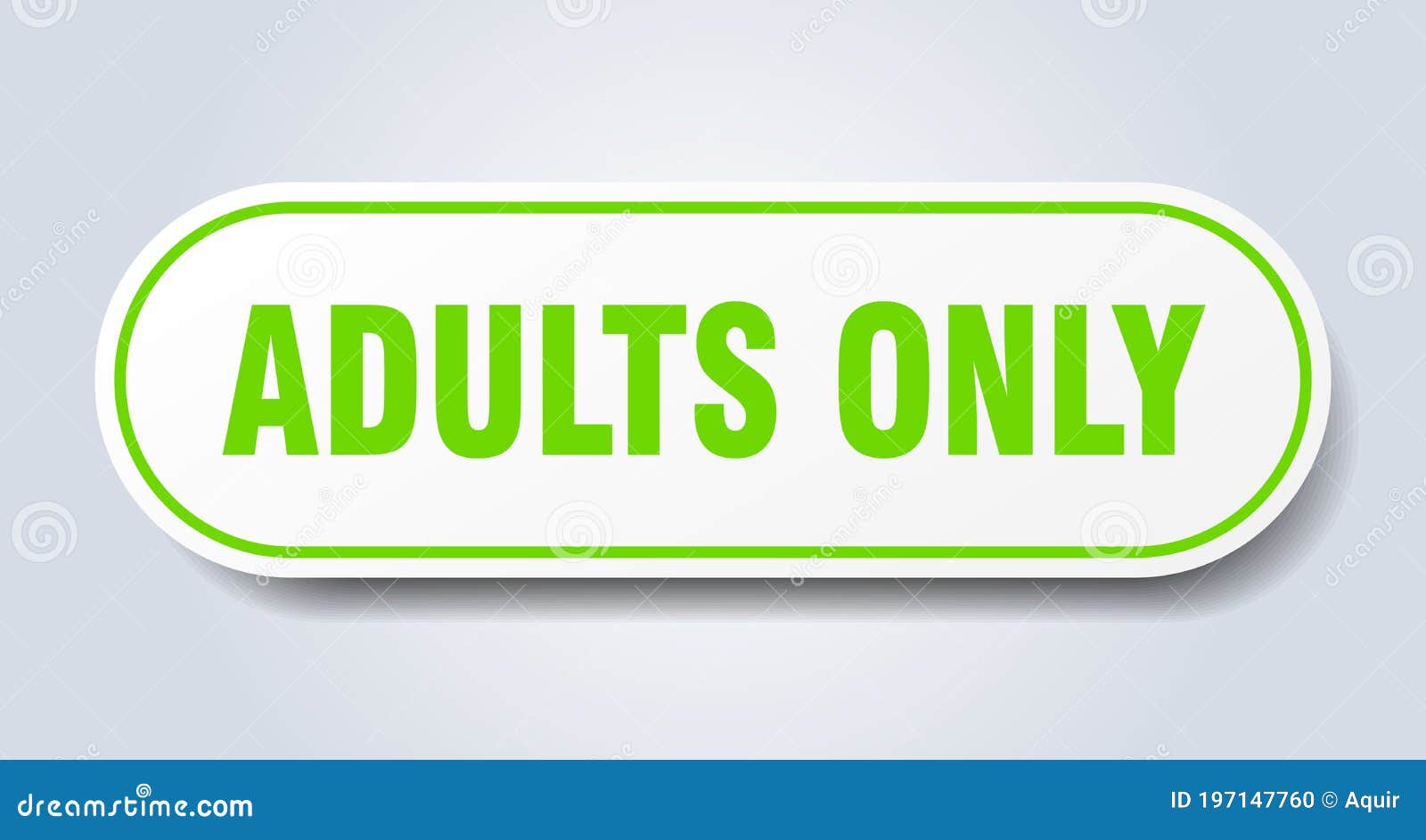 Adults only sticker. stock vector. Illustration of template - 197147760