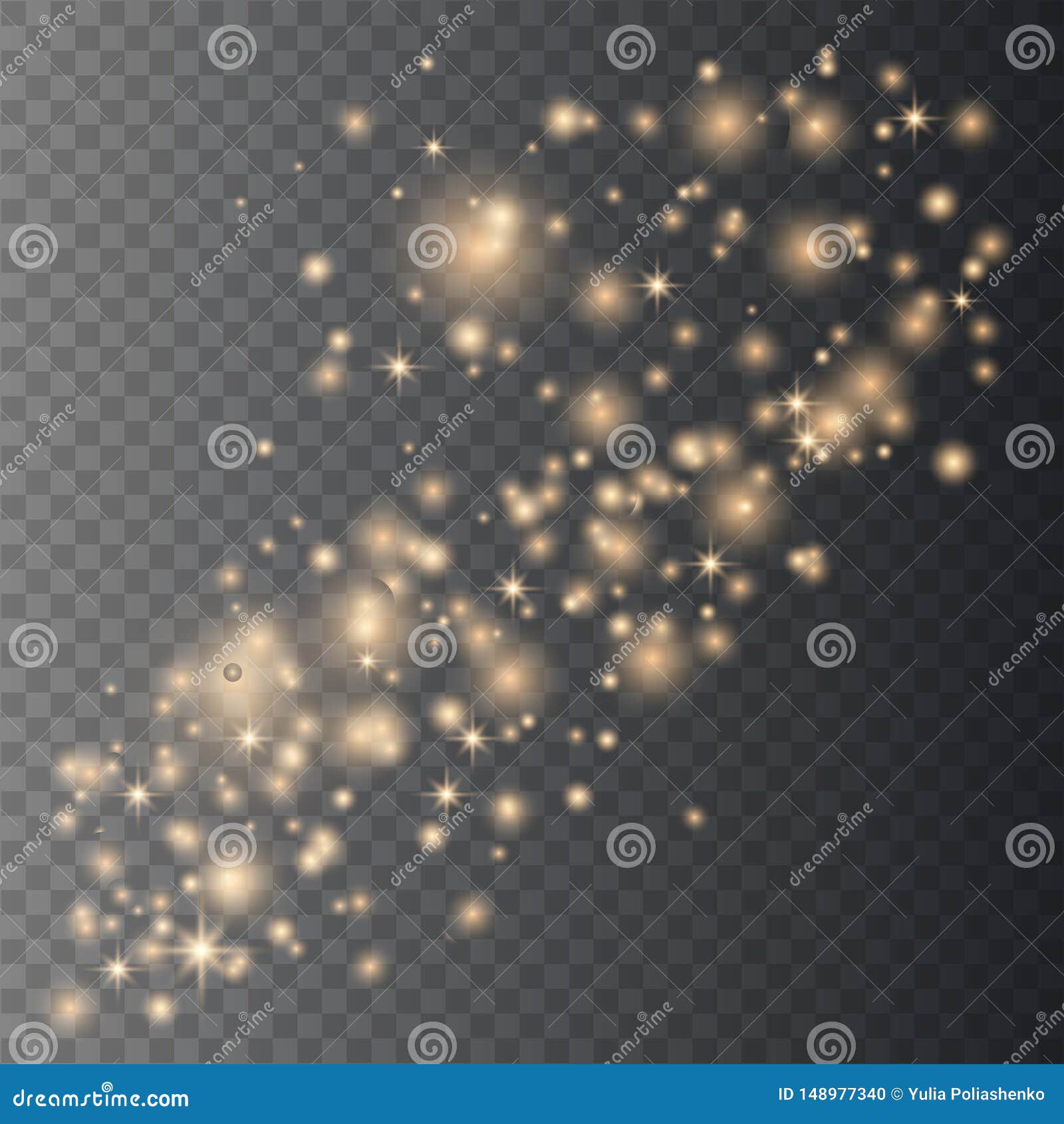 Gold Sparks Glitter Special Light Stock Vector - Illustration of ...