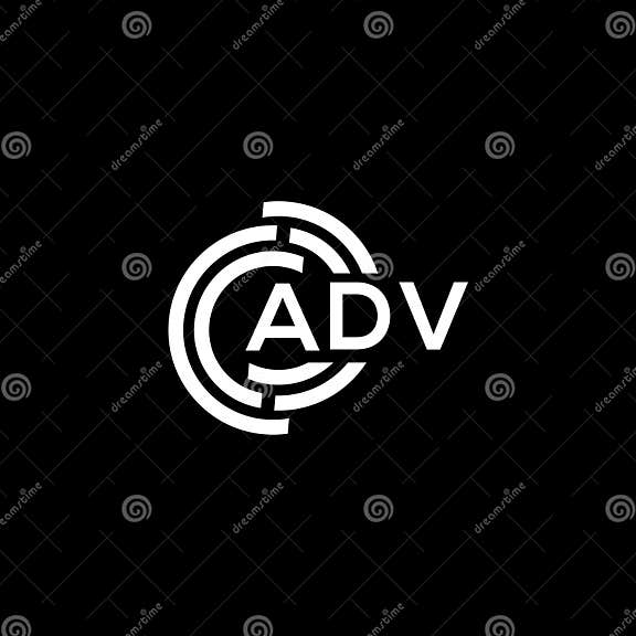 ADV Letter Logo Design on Black Background. ADV Creative Initials ...