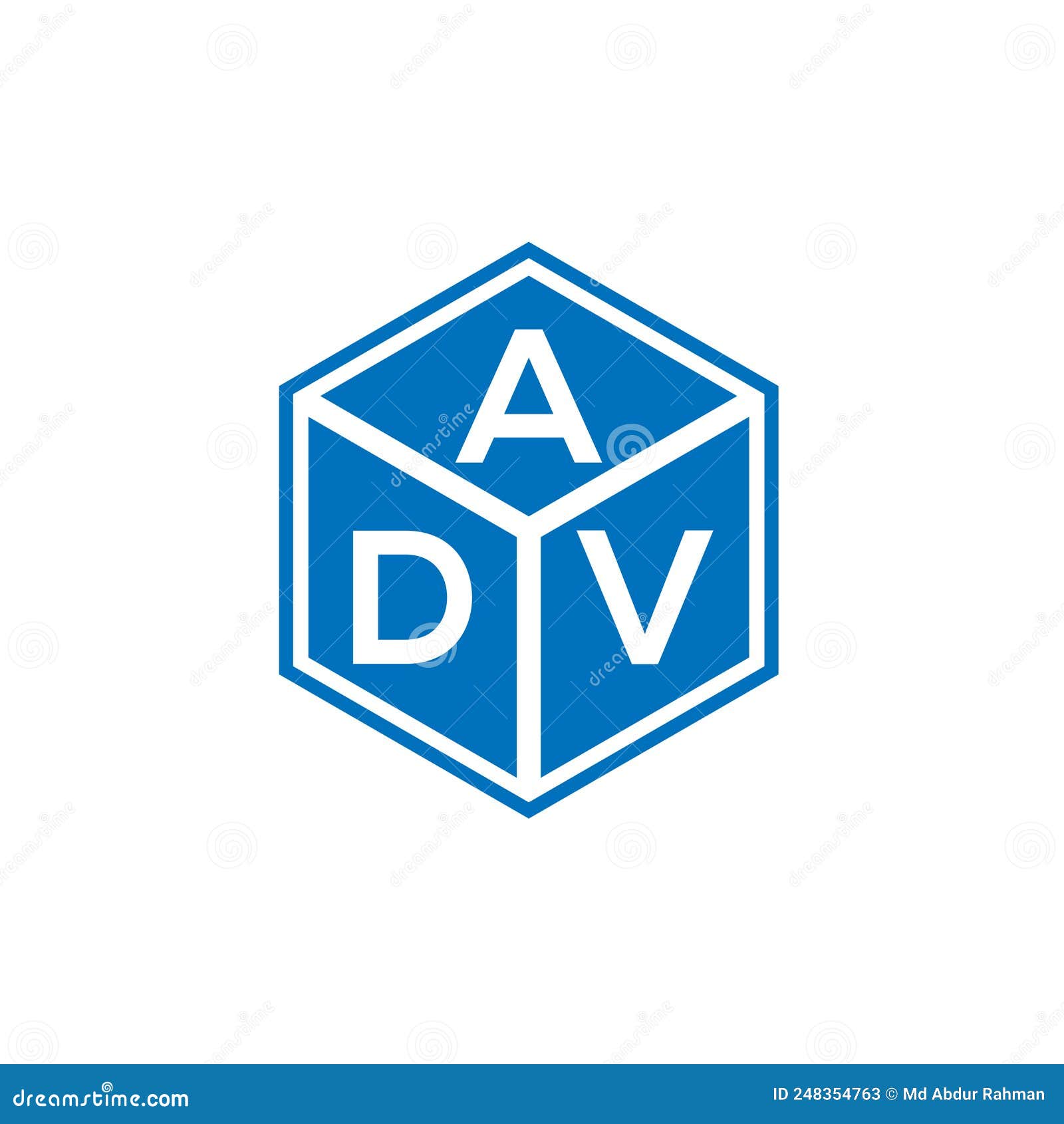 ADV Letter Logo Design on Black Background. ADV Creative Initials ...