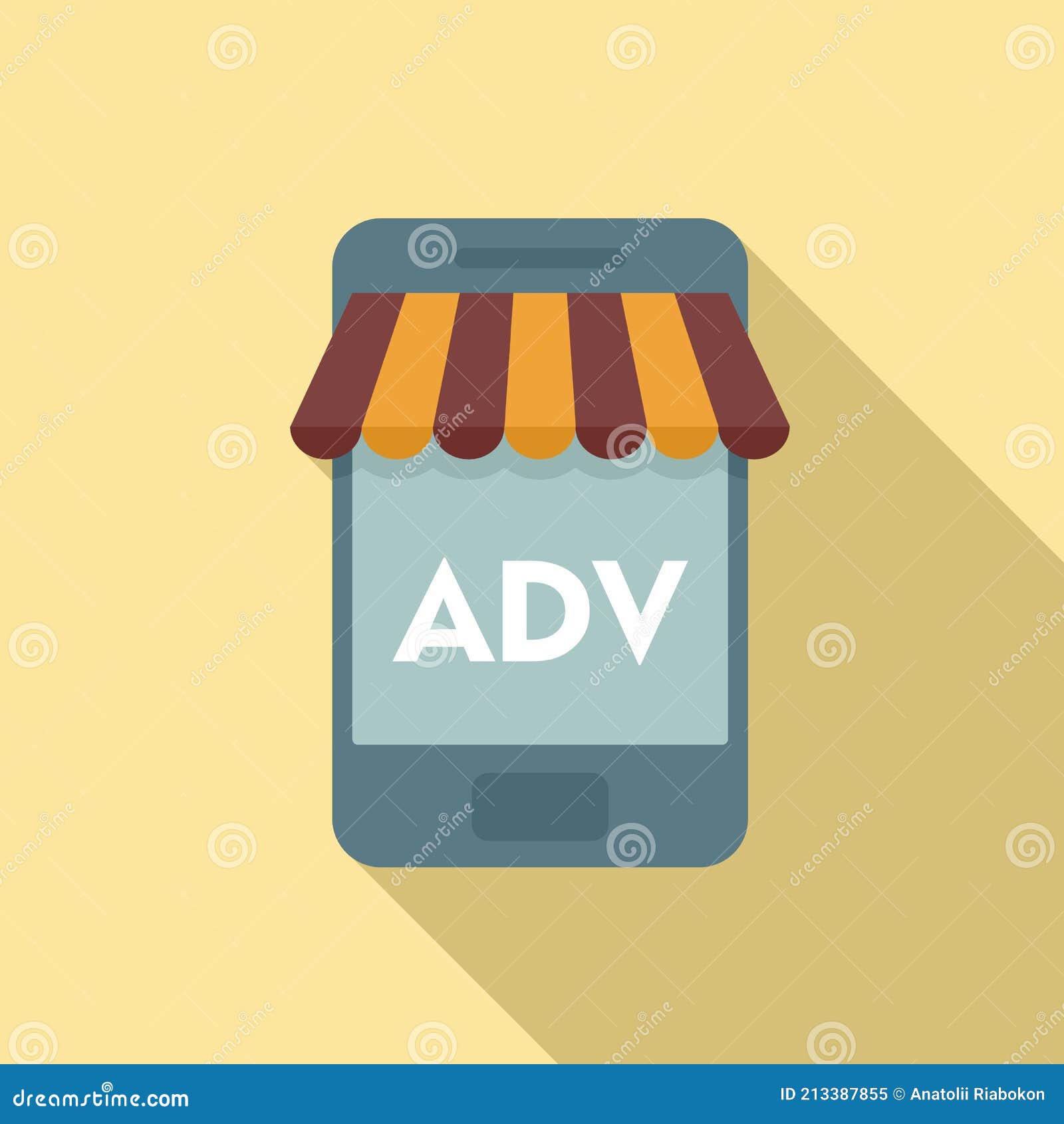 ADV Marketing Icon, Flat Style Stock Vector - Illustration of promotion ...