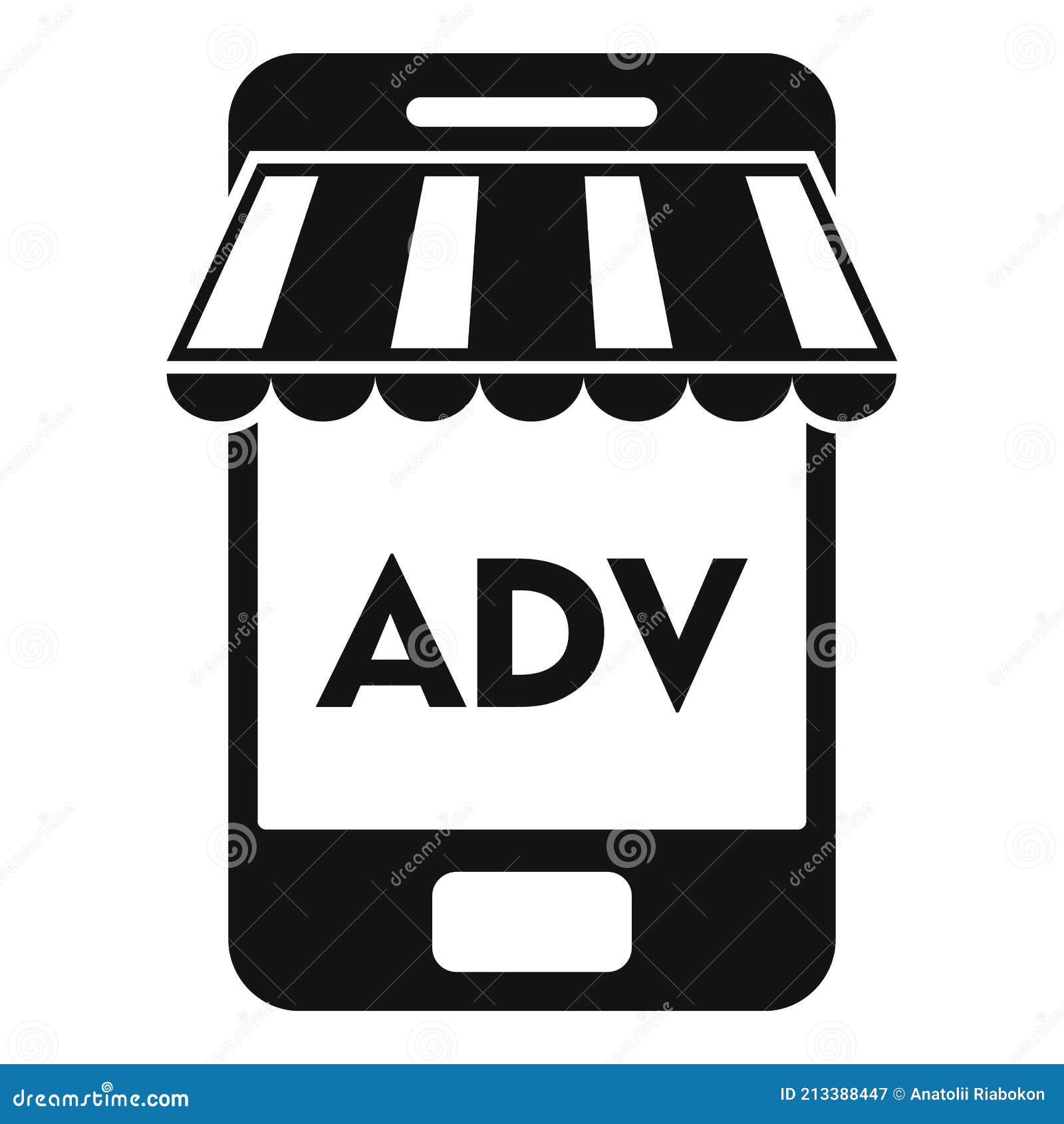 ADV Marketing Icon, Simple Style Stock Vector - Illustration of page ...