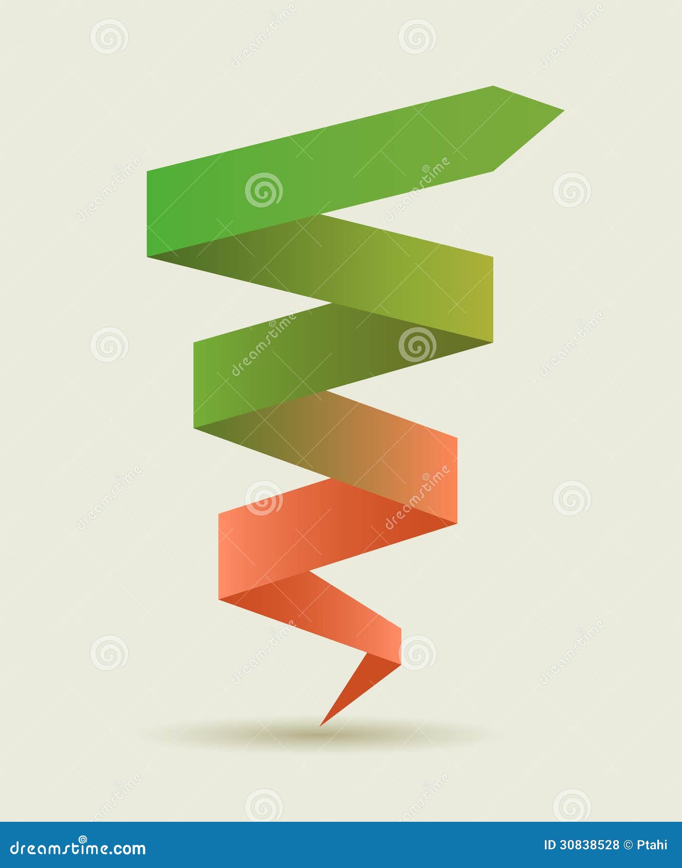 Advance arrow banner. stock vector. Illustration of origami - 30838528