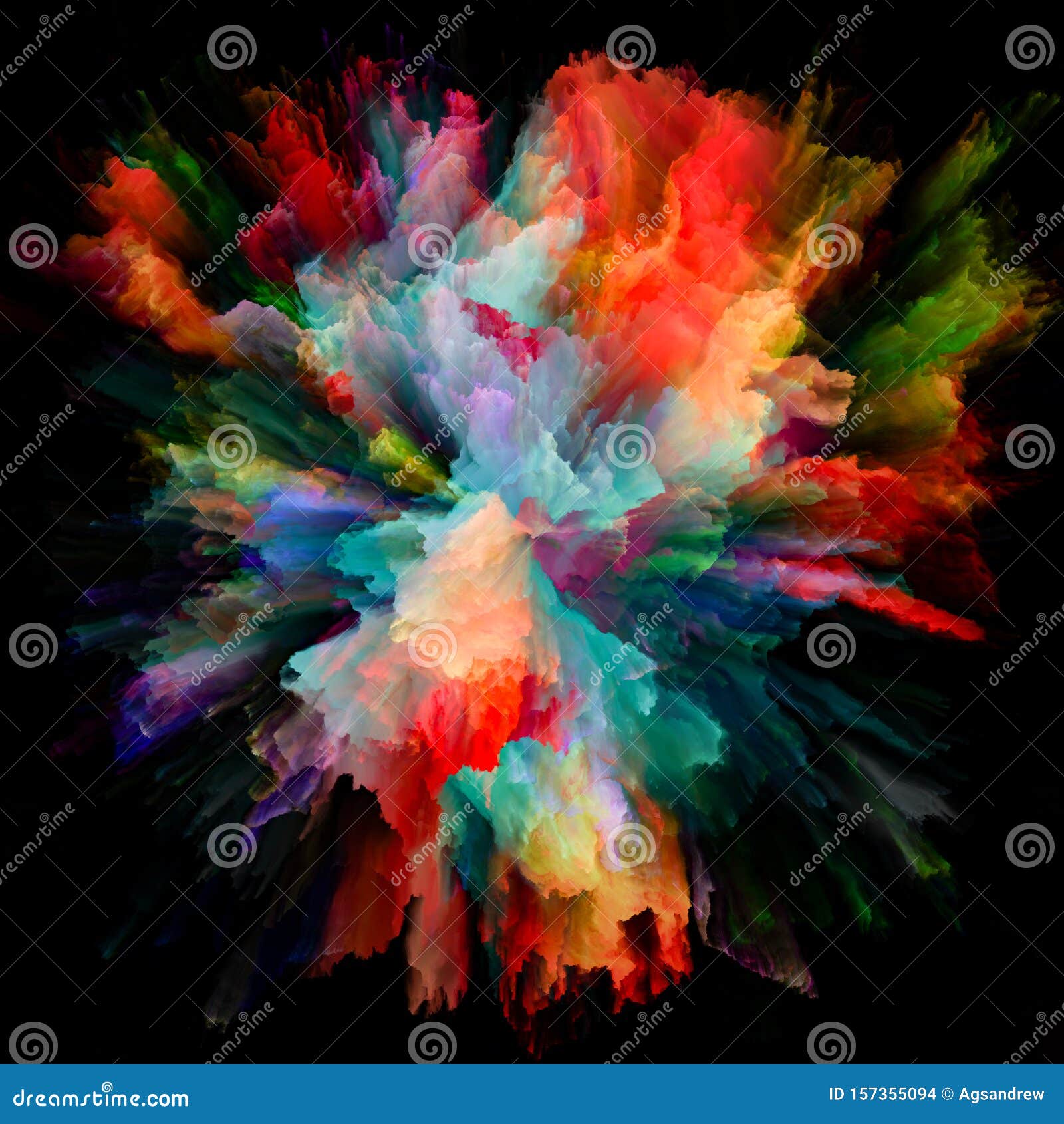 Advance of Color Splash Explosion Stock Illustration - Illustration of ...