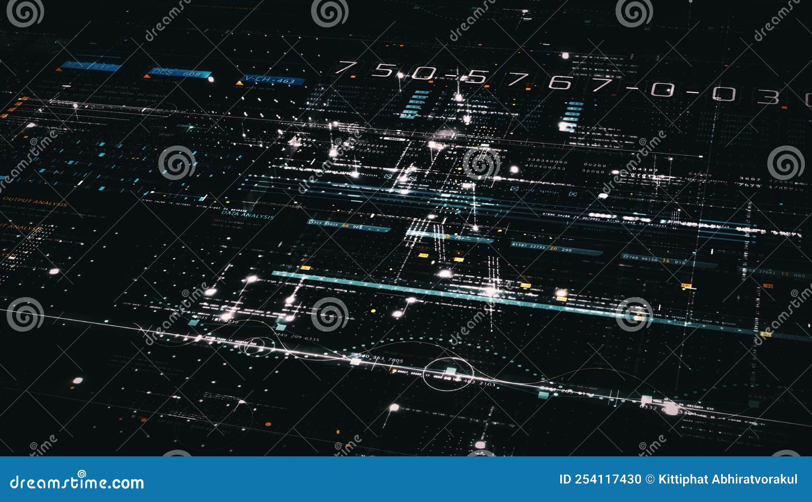 Advance Data Matrix Cyber Environment Display Stock Illustration ...