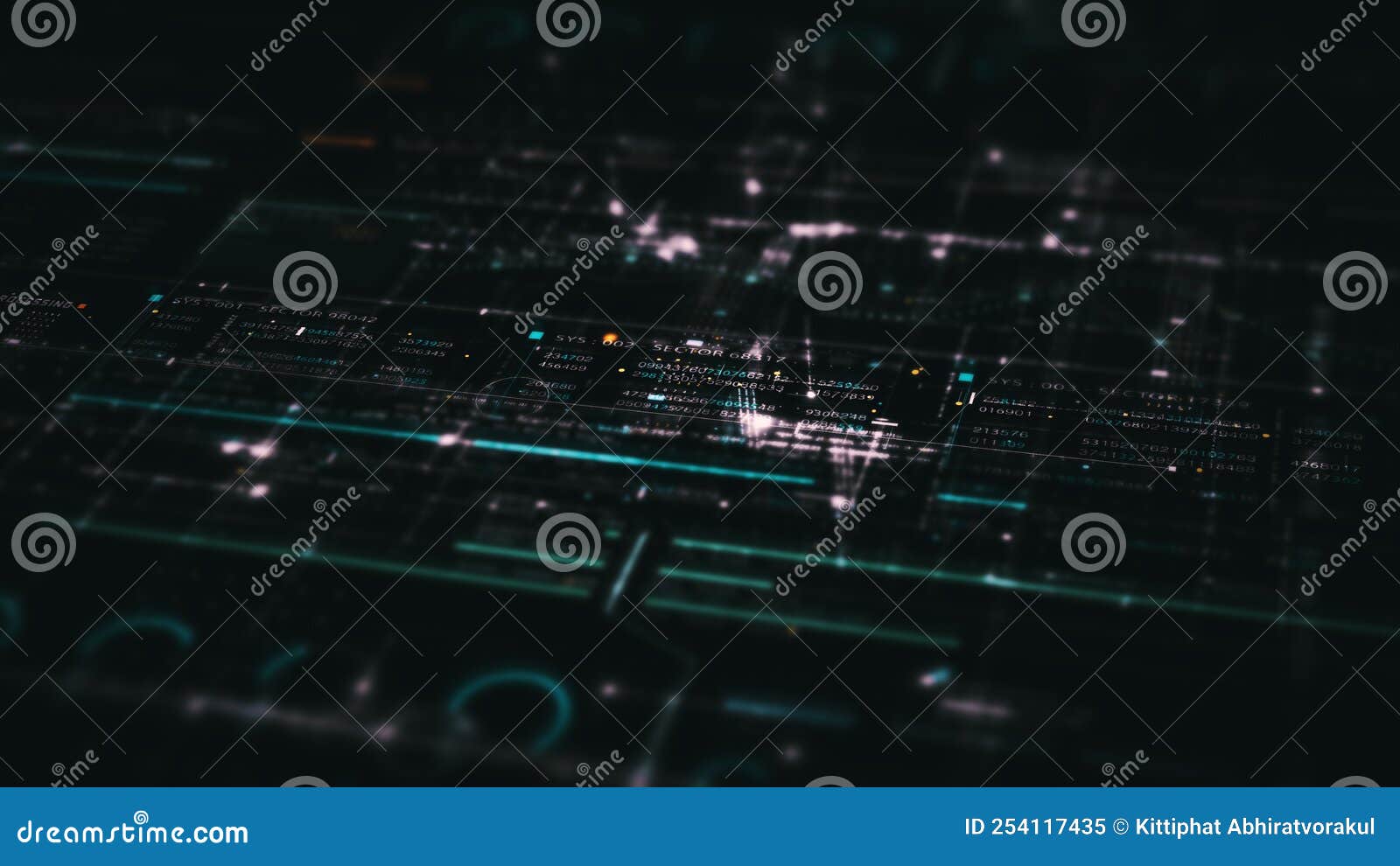 Advance Data Matrix Cyber Environment Display Stock Illustration ...
